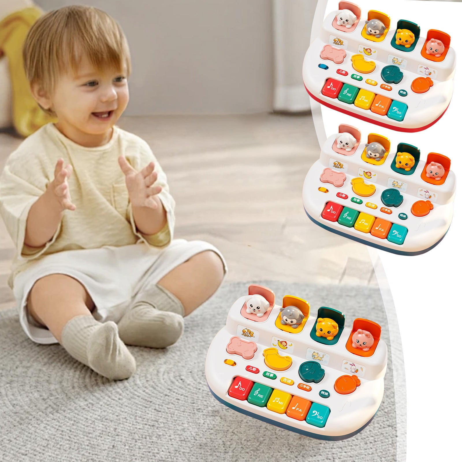 Nsxcdh Educational Toys for Kids Multifunctional Animals Baby Piano Toy ...