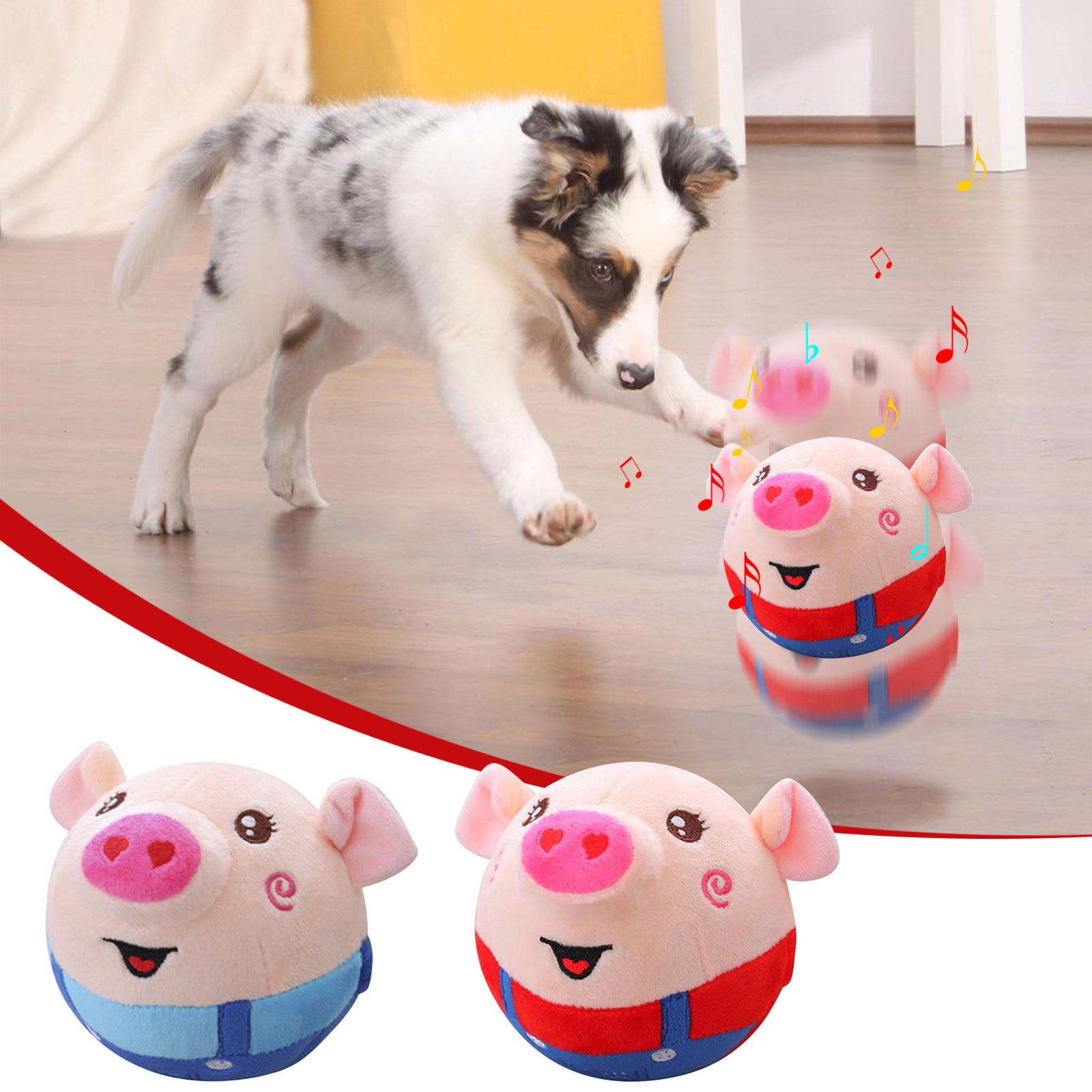 Nsxcdh Educational Toys for Kids Jumping Pig Charging Edition Jumping Ball Toy Recording Singing ...