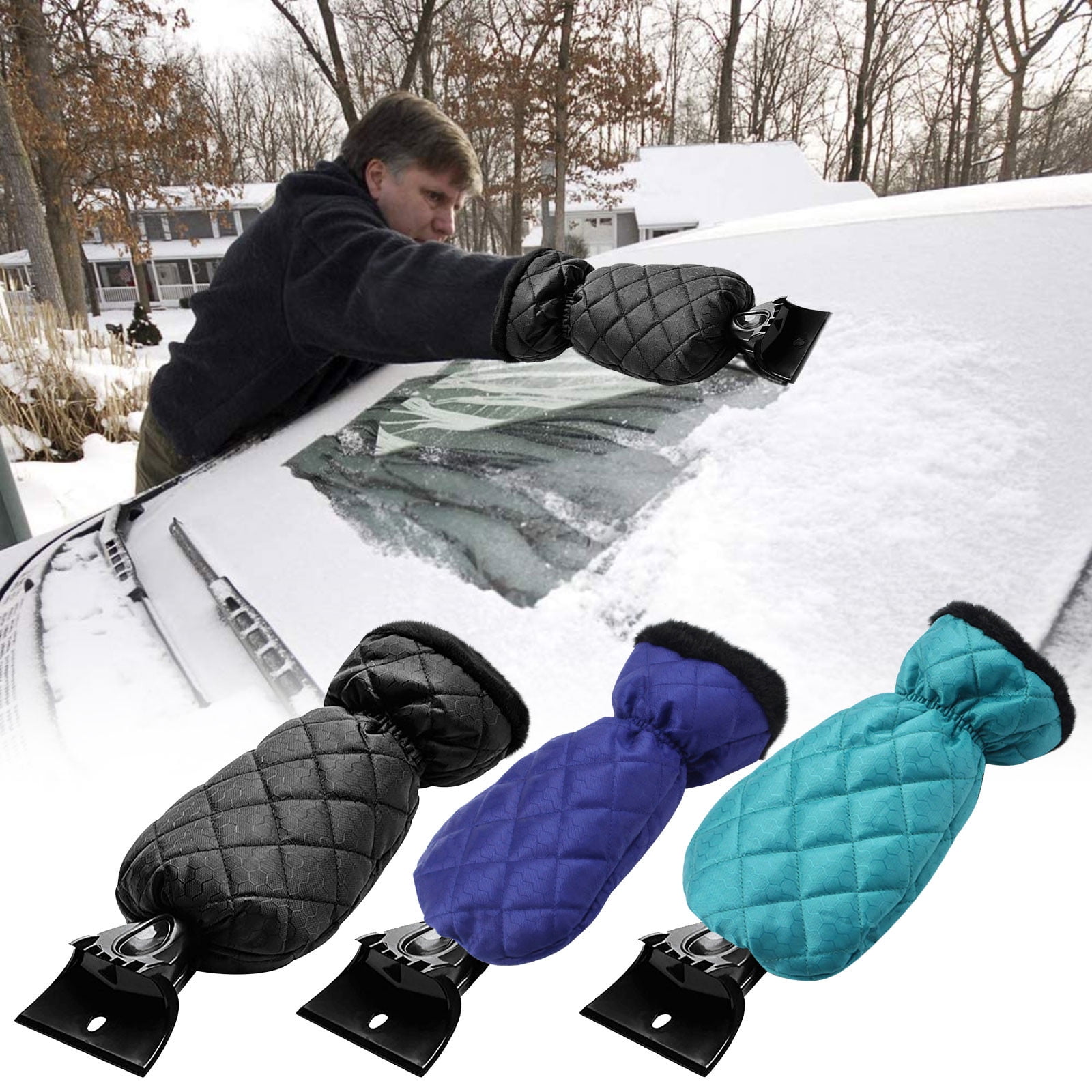 Nsxcdh Ice Scraper Glove with Snow Shovel,Lined Fleece,15X6.7 In,Keep ...