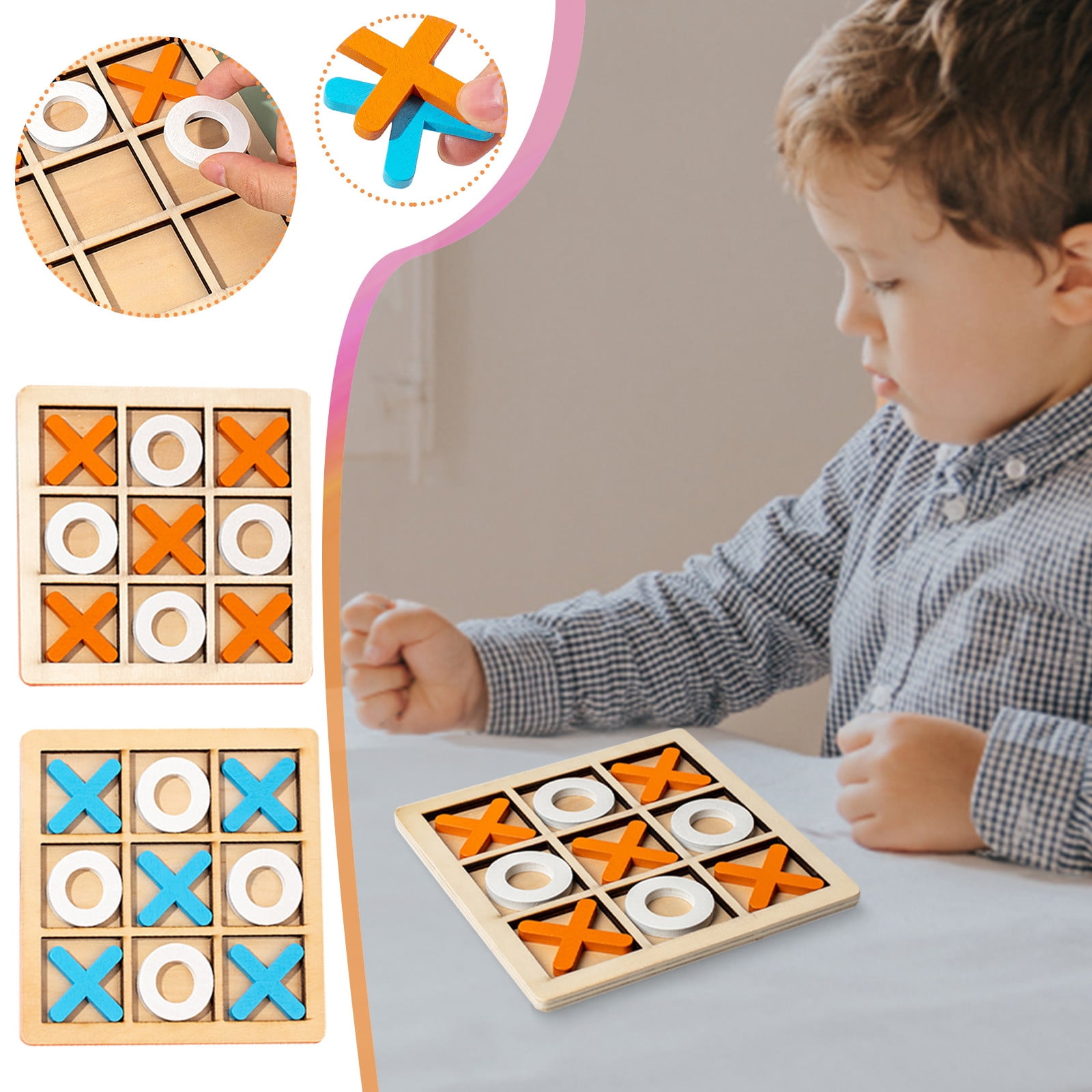 Nsxcdh Interactive Toys for Toddlers Board Tac Toe XO Tabletop Toys ...