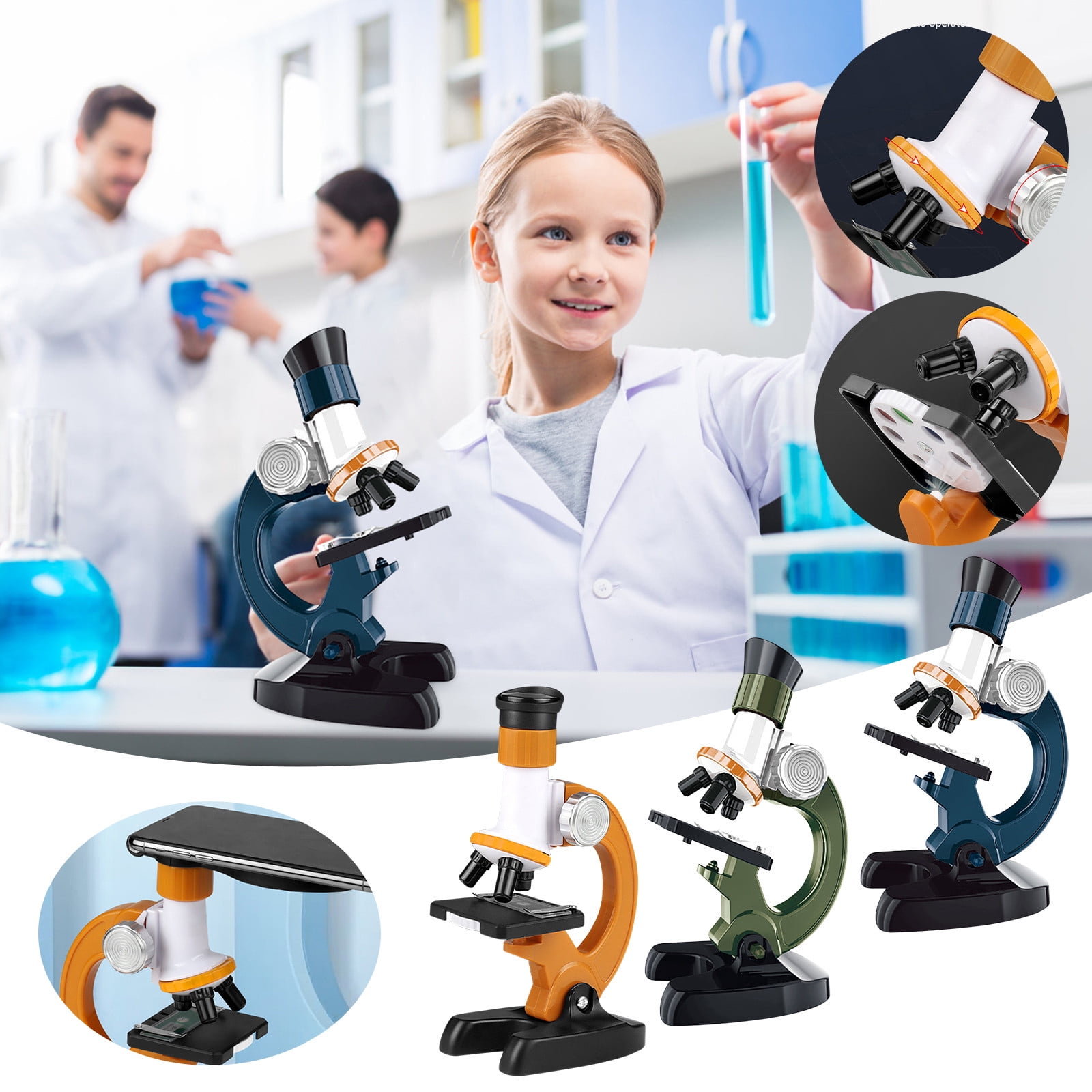 Nsxcdh Interactive Toys for Toddlers Children's Optical Microscope 1200 ...