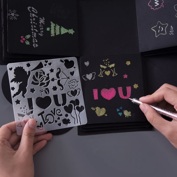 Nsxcdh Kids Toys Explosion Box Theme Lace Ruler Painting Template ...