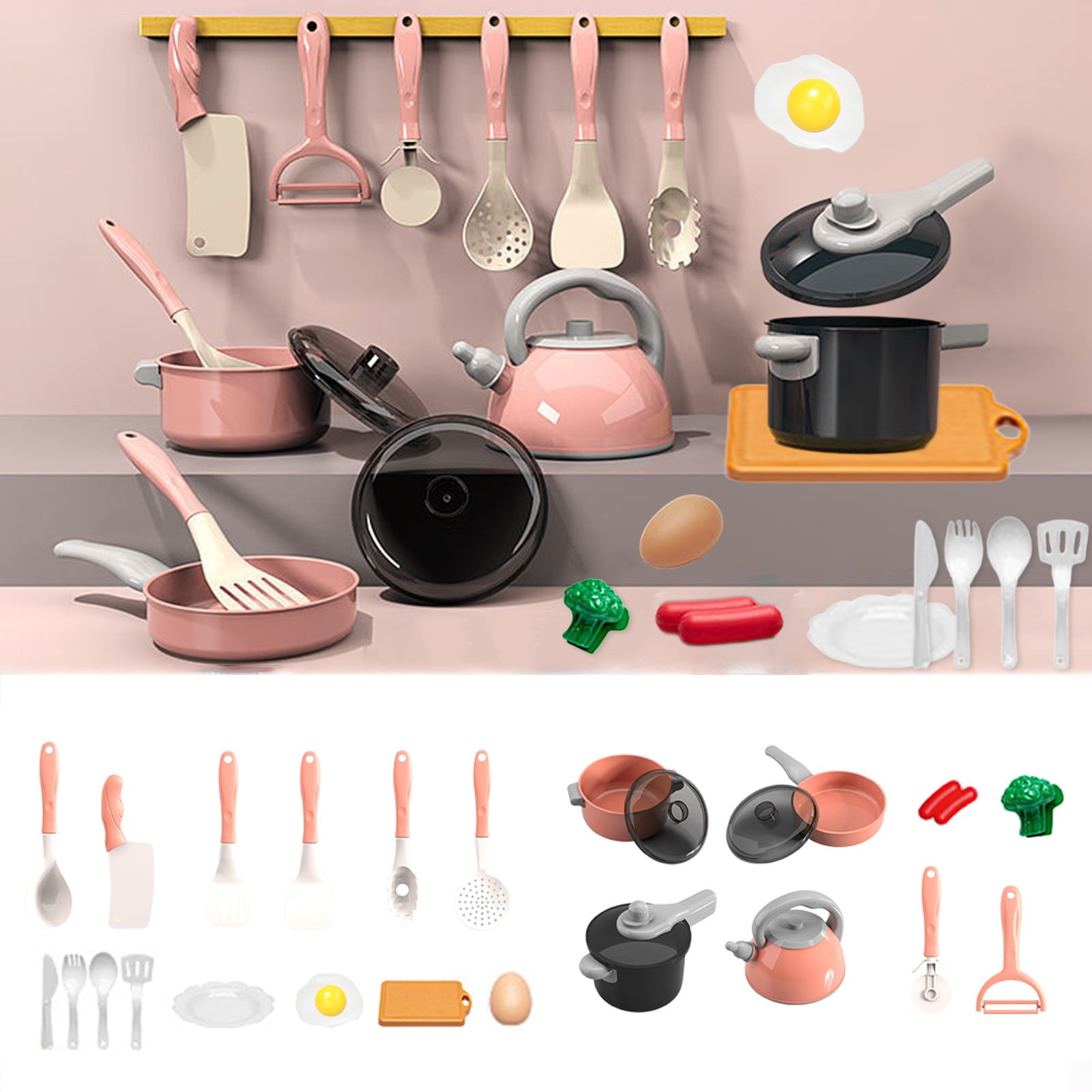 Nsxcdh Kids Toys Kids Play Kitchen Set Pretend Cutting Toy With ...