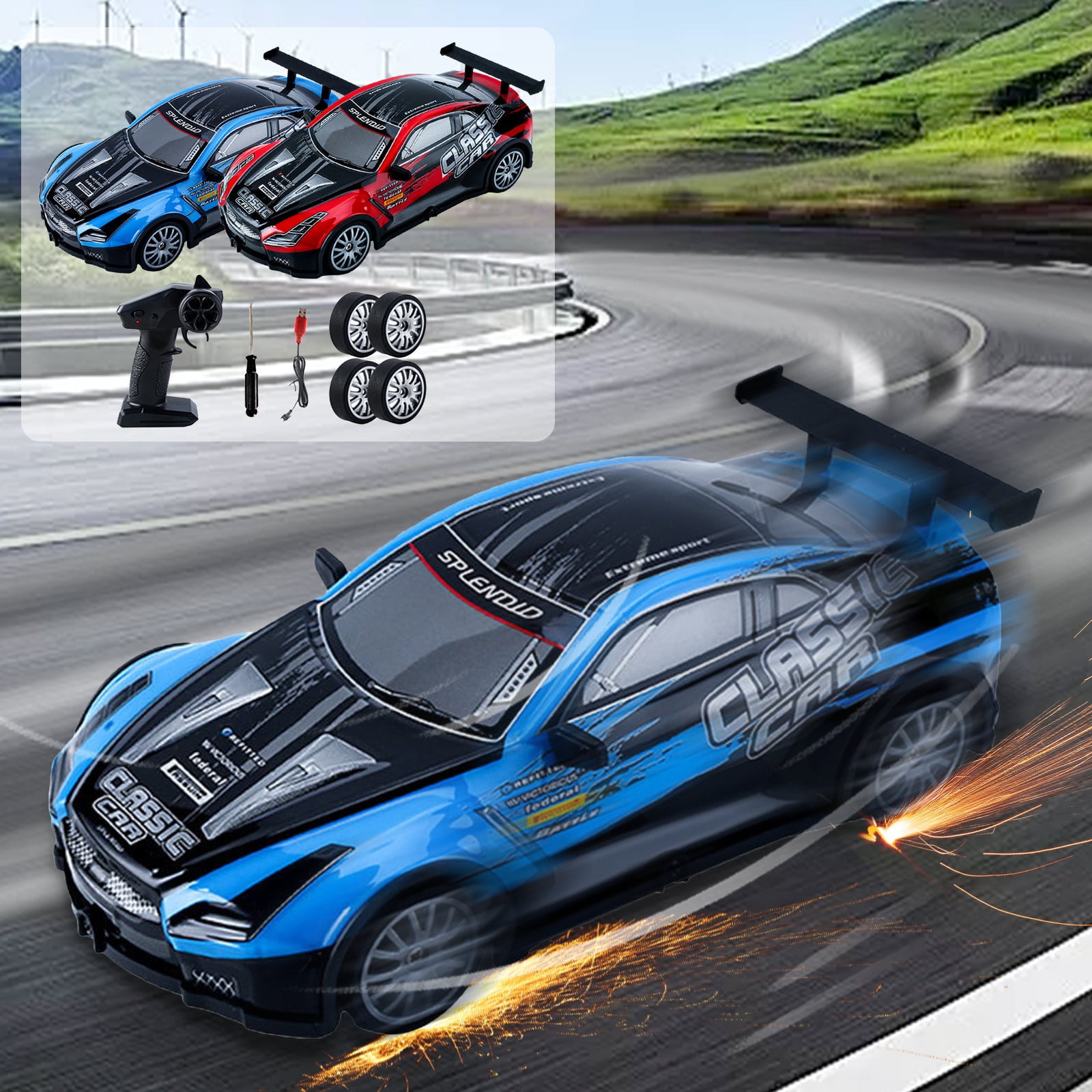 Nsxcdh Kids Toys Remote Control Car RC Drift Car 4WD 18KM/H High Speed ...