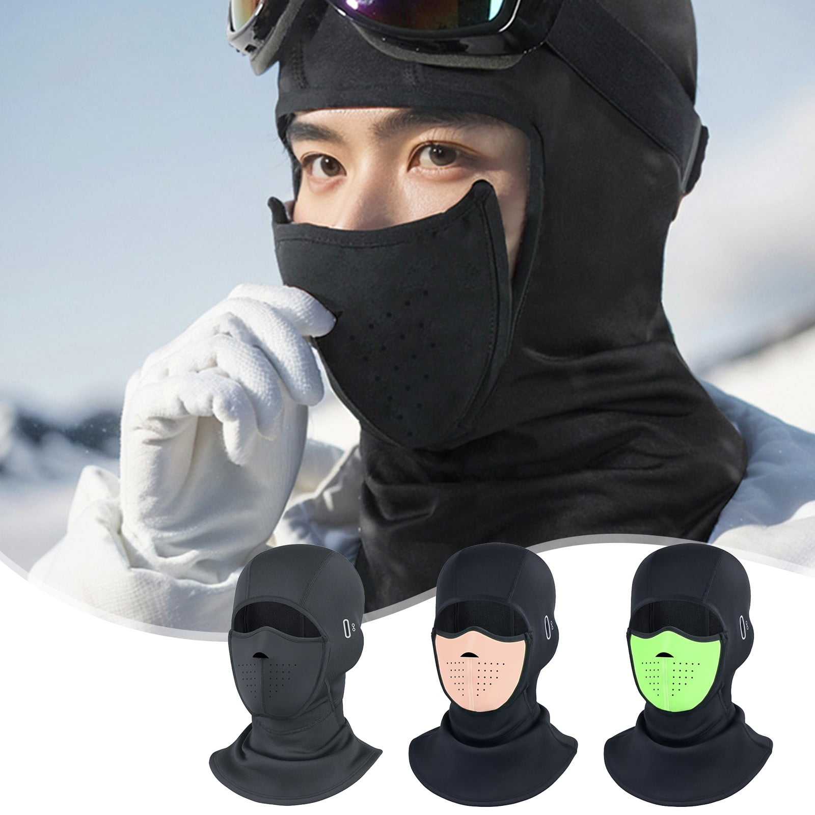 Nsxcdh Magnetic Ski Mask Balaclava 4 in 1 Windproof Warm Head Cover ...