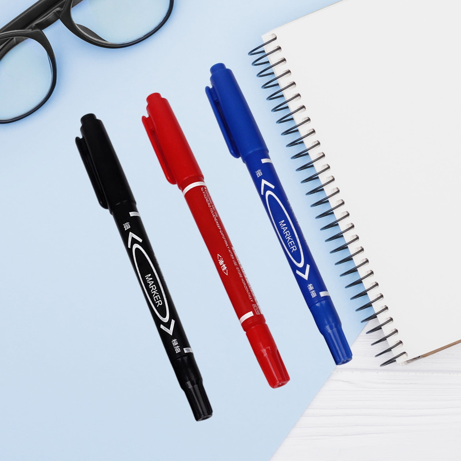 Nsxcdh Marker Pens, Double-Tip Outlining Pens, Fast-Drying Label ...