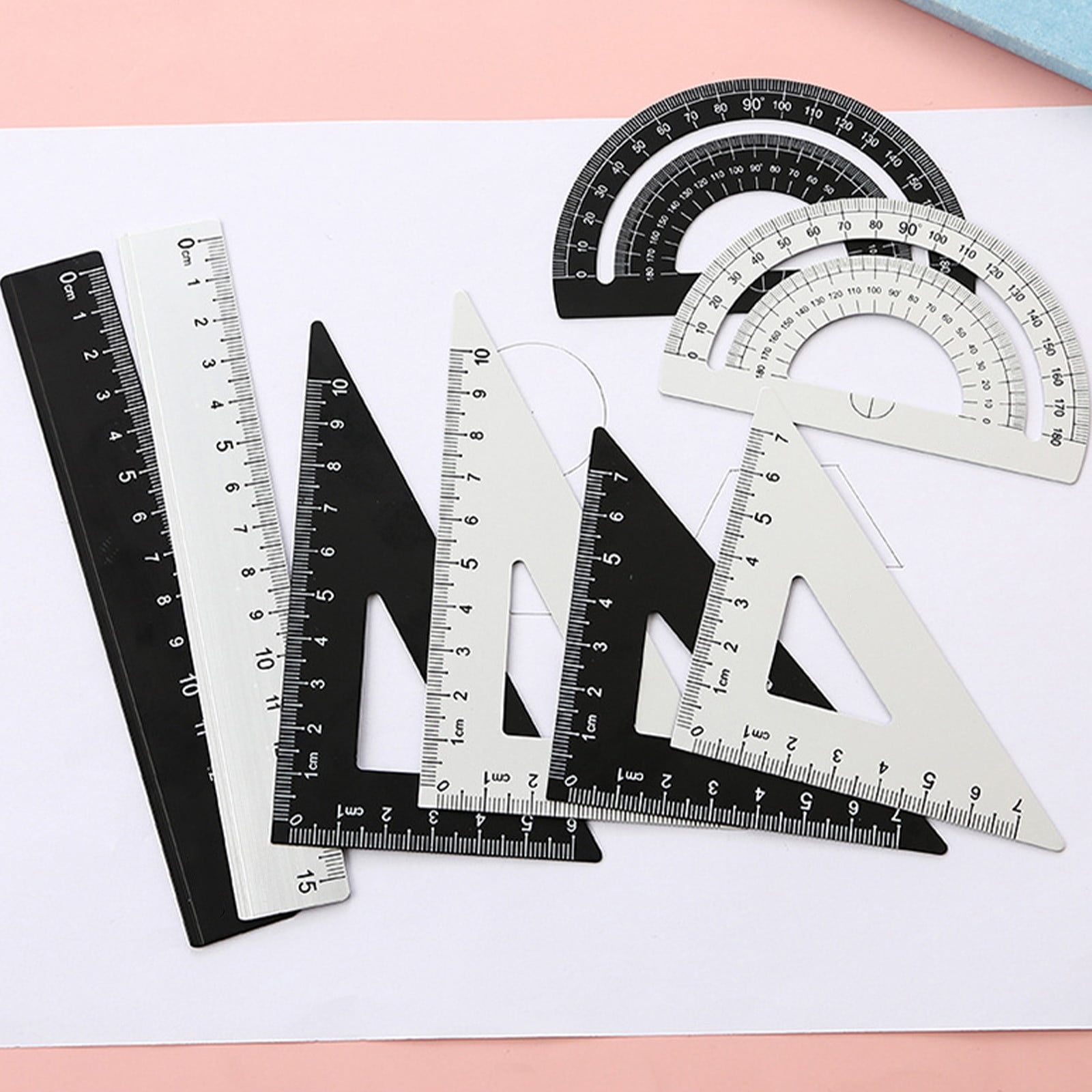 Nsxcdh Metal Ruler Set Multi-functional Stationery Drawing Rulers ...