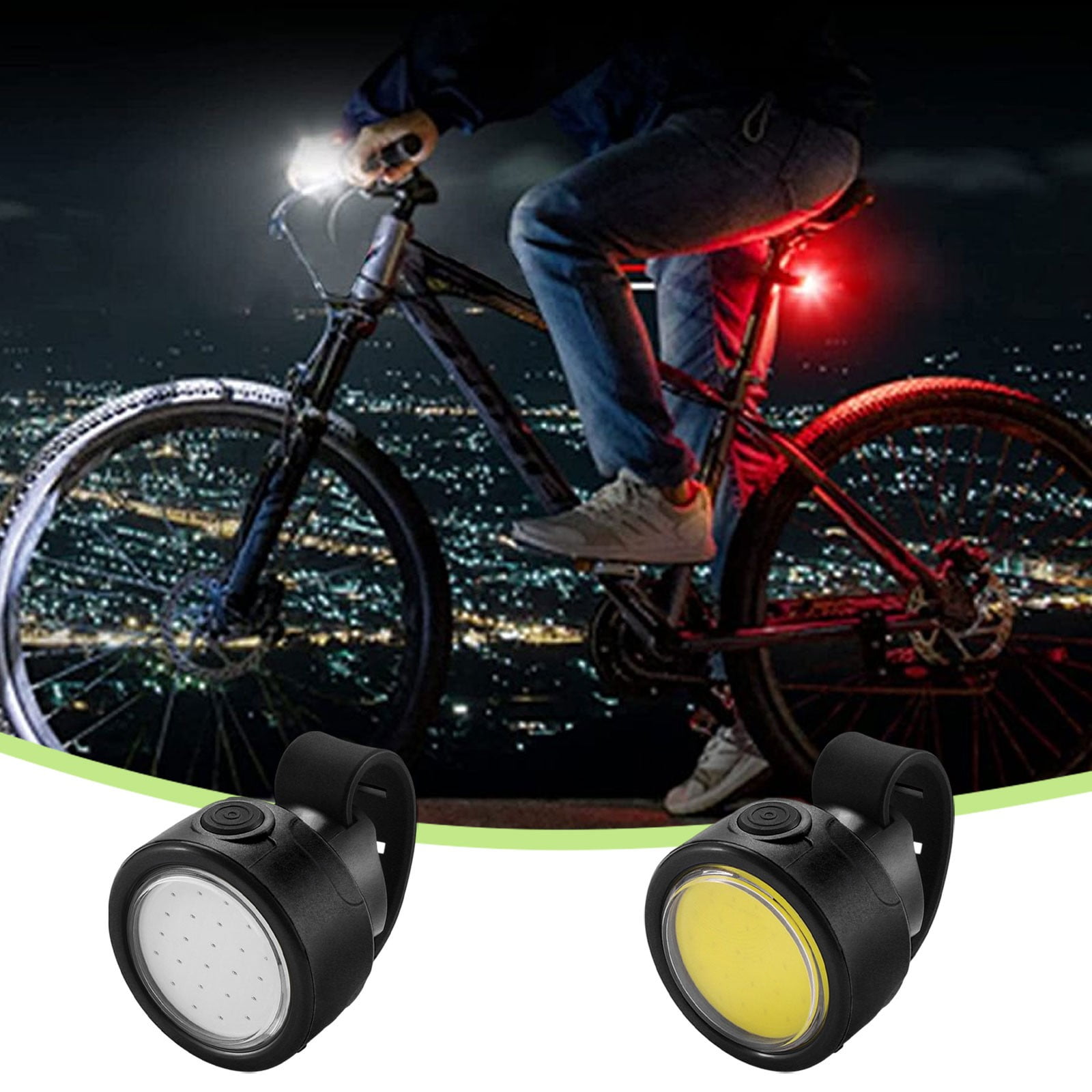 Nsxcdh Mini Bike Lights Front and Rear Set,COB LEDs 100 Lumens,USB ...
