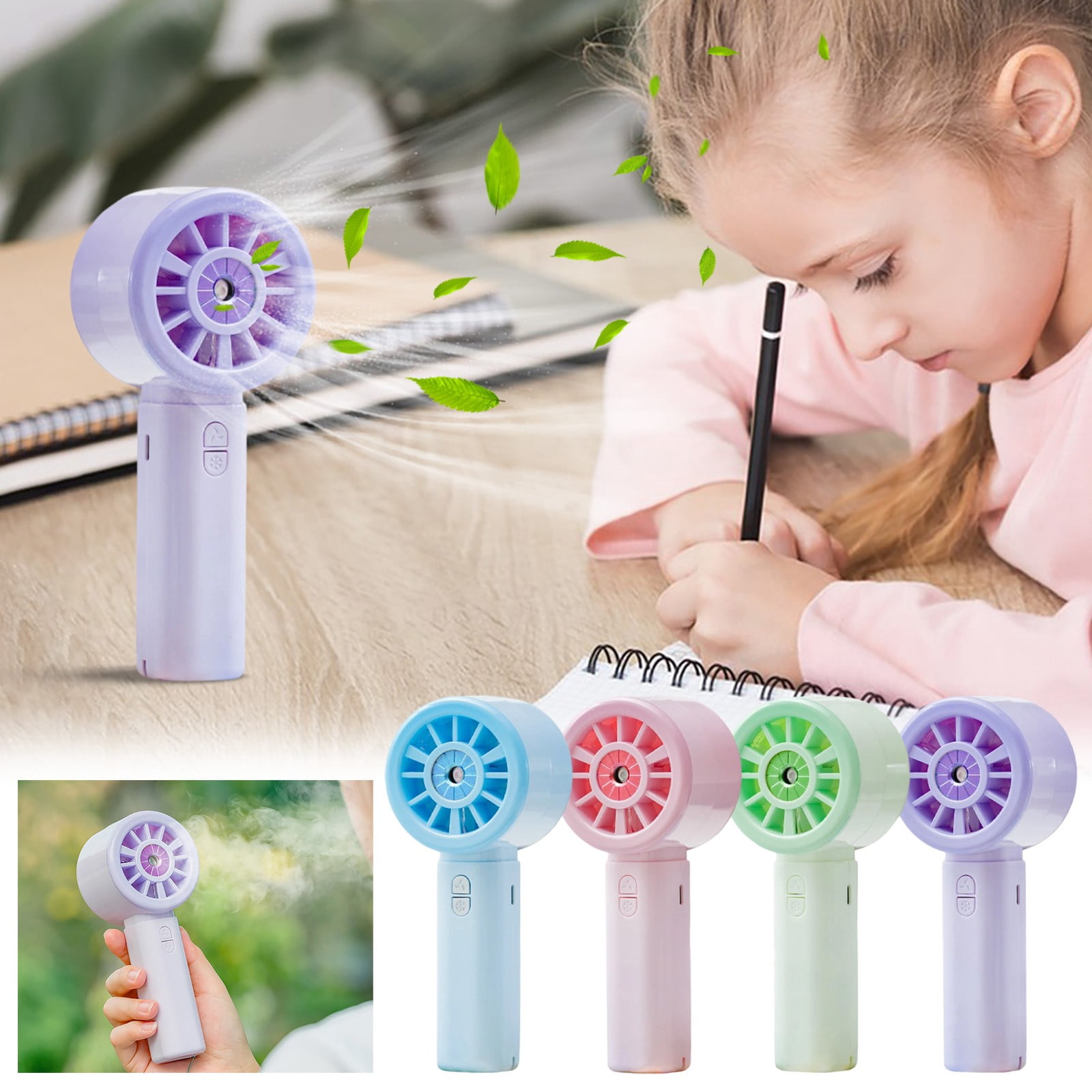 Nsxcdh Mist Handheld High-Speed Mini Fan Hydrating USB Rechargeable ...