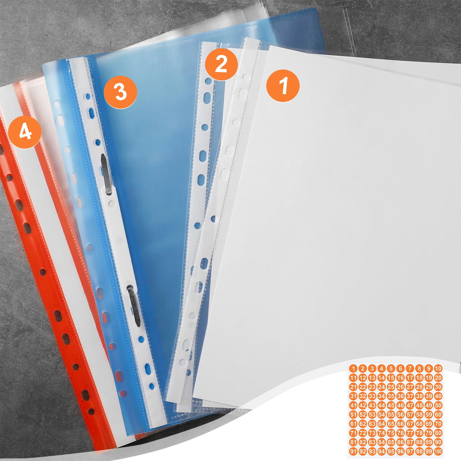 Nsxcdh Number Sticker Sheets 1–100 Colored Round Labels 1 Inch Adhesive ...