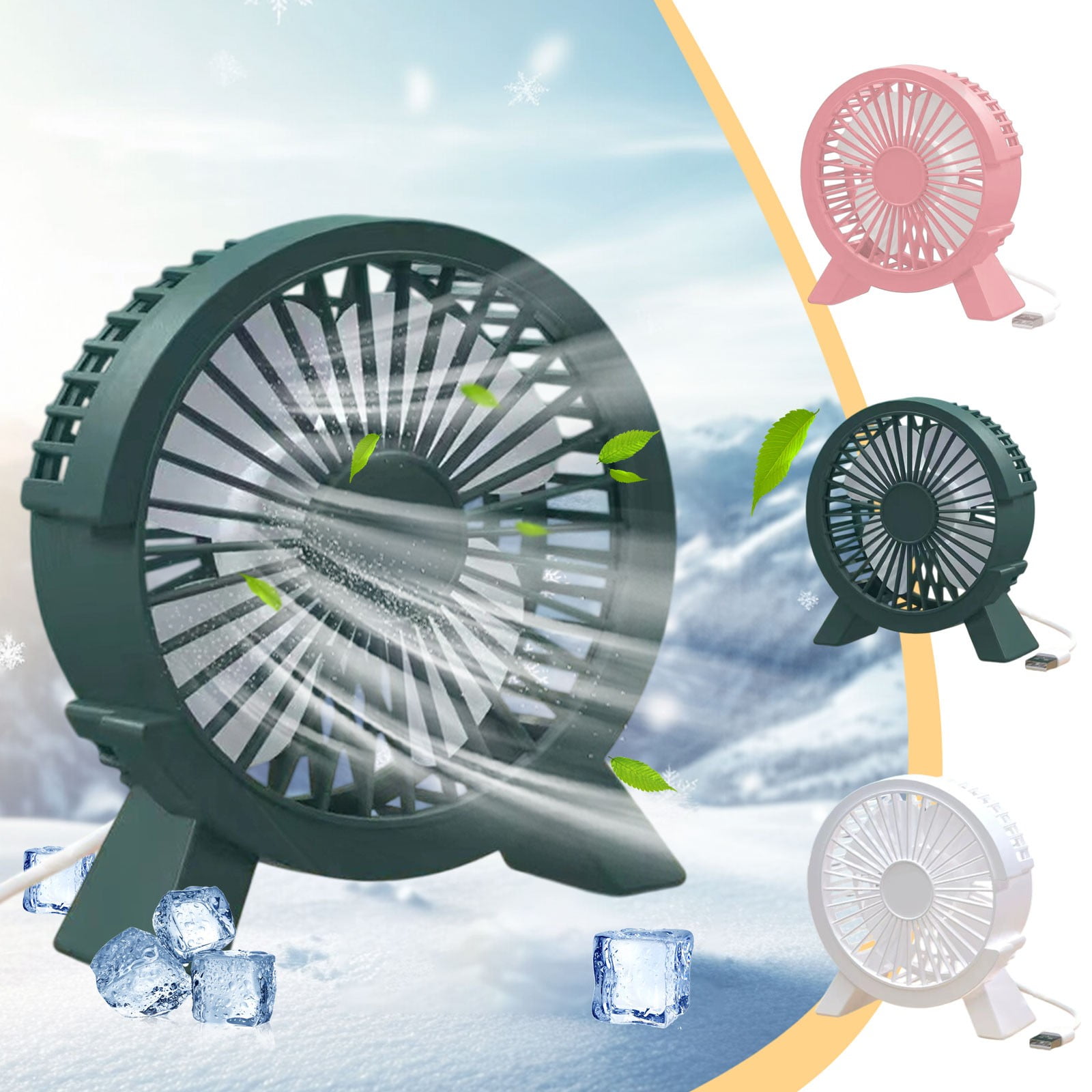 Nsxcdh Office Desk Fan Ultra Quiet Small Desktop Fan Powerful Airflow ...