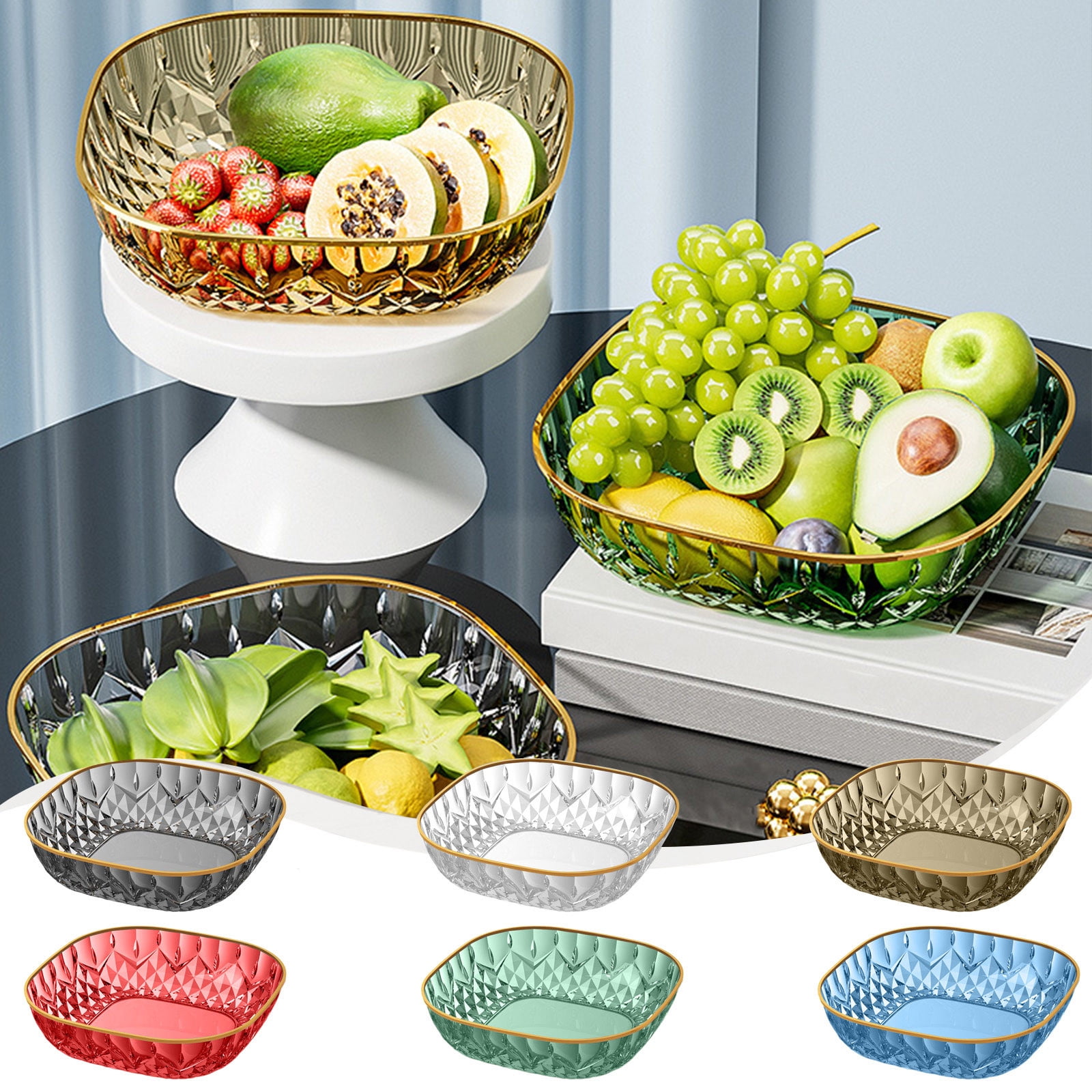 Nsxcdh Plastic Vegetable Tray Basket Footed Drainable Kitchen Bowl ...