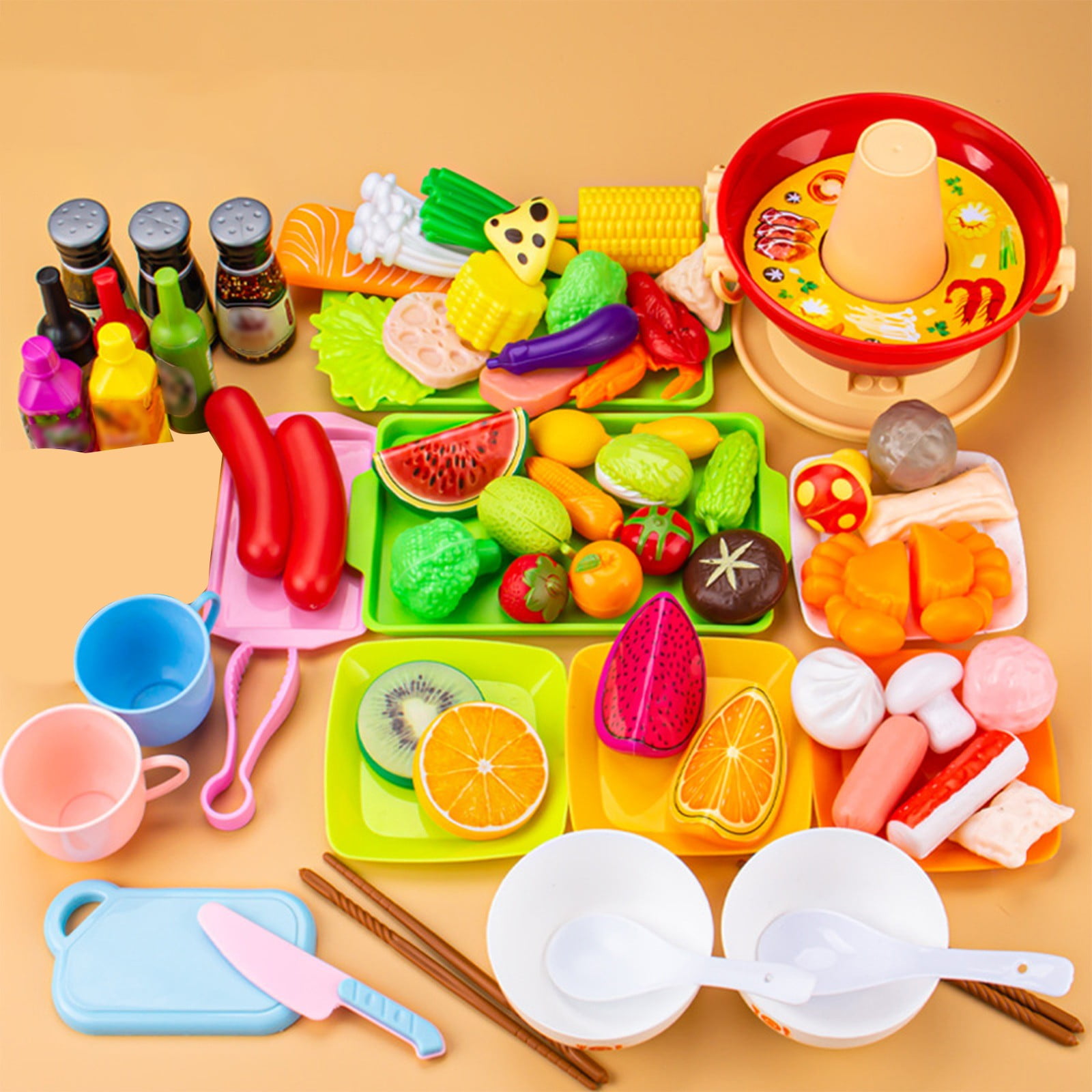 Nsxcdh Play House Simulation Food Seafood Fruit Vegetables Kitchen Hot ...