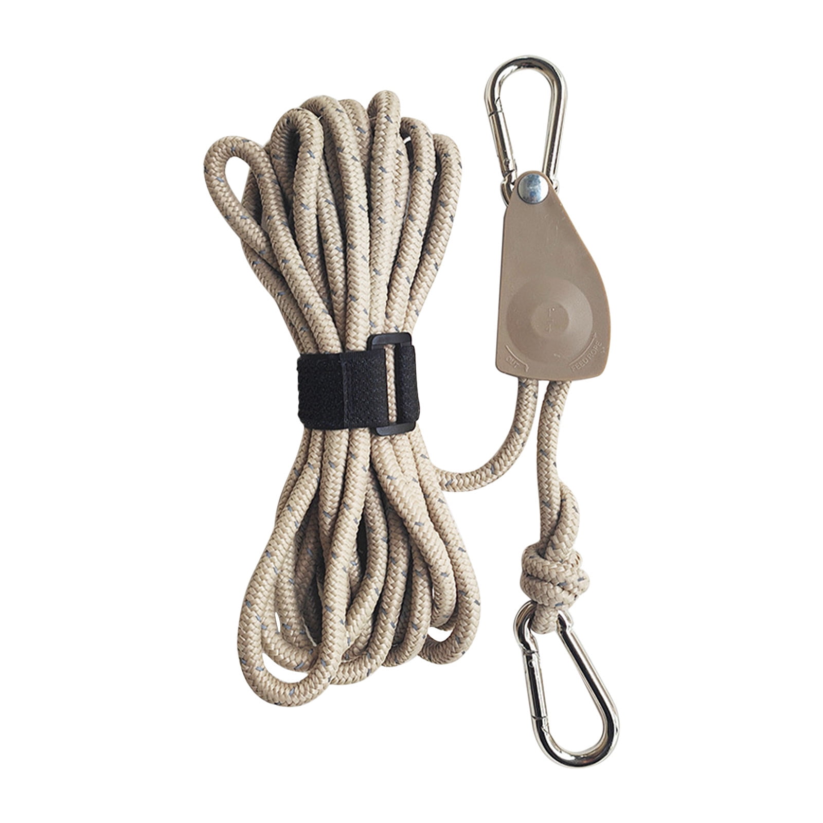 Nsxcdh Portable Adjustable Camping Rope with Pulley System Reflective ...