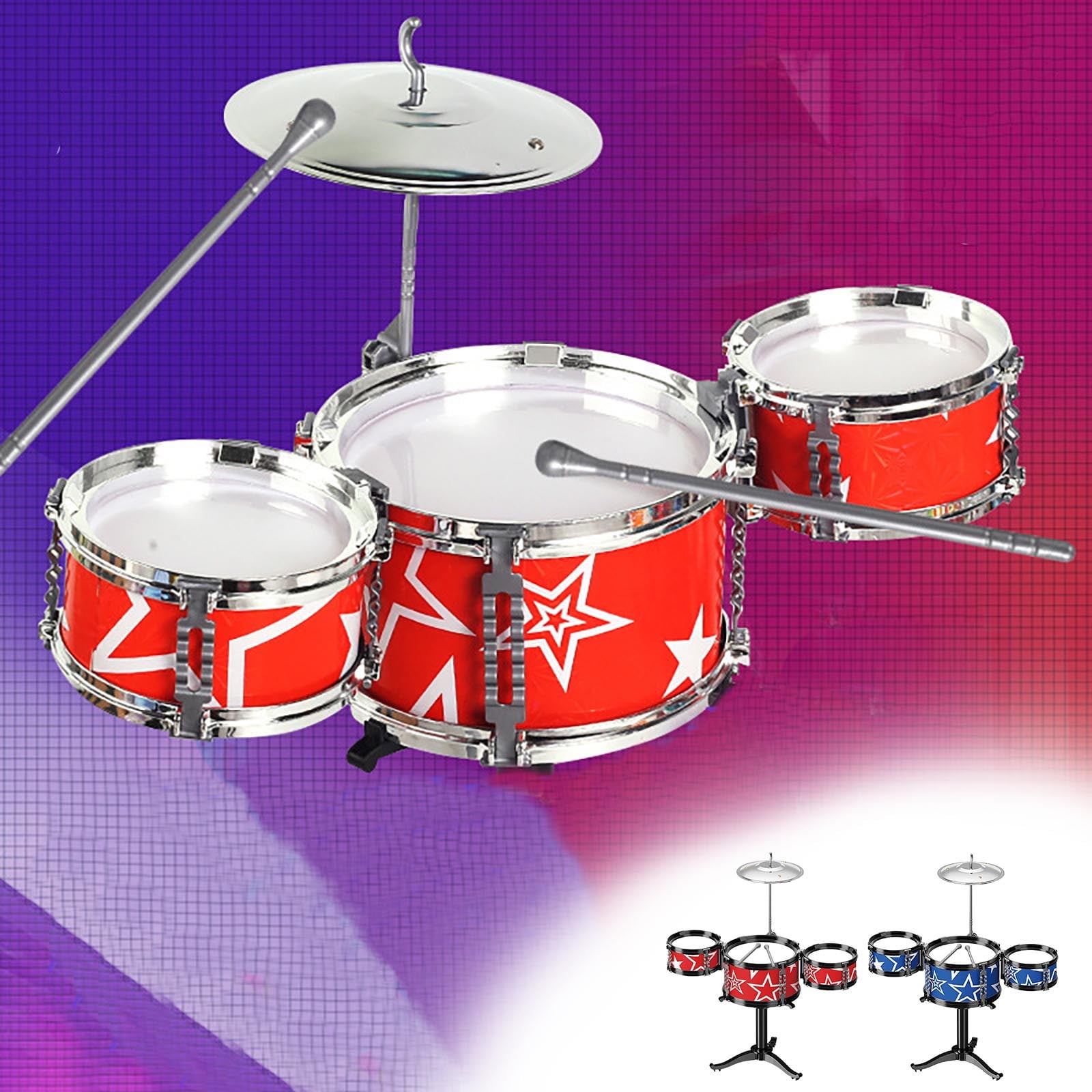 Nsxcdh Safe Plastic Toys for Toddlers Toddler Drum Kit Kids Toys Jazz ...