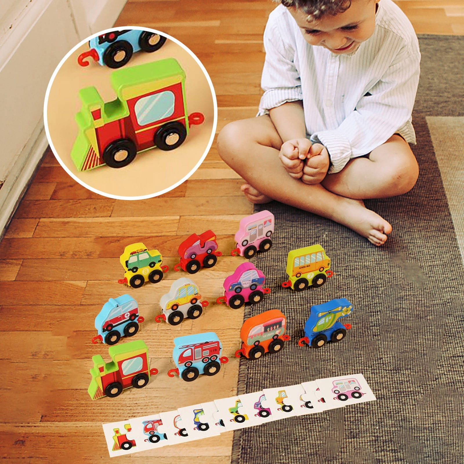 Nsxcdh Safe Plastic Toys for Toddlers Wooden Colorful Dinosaur ...
