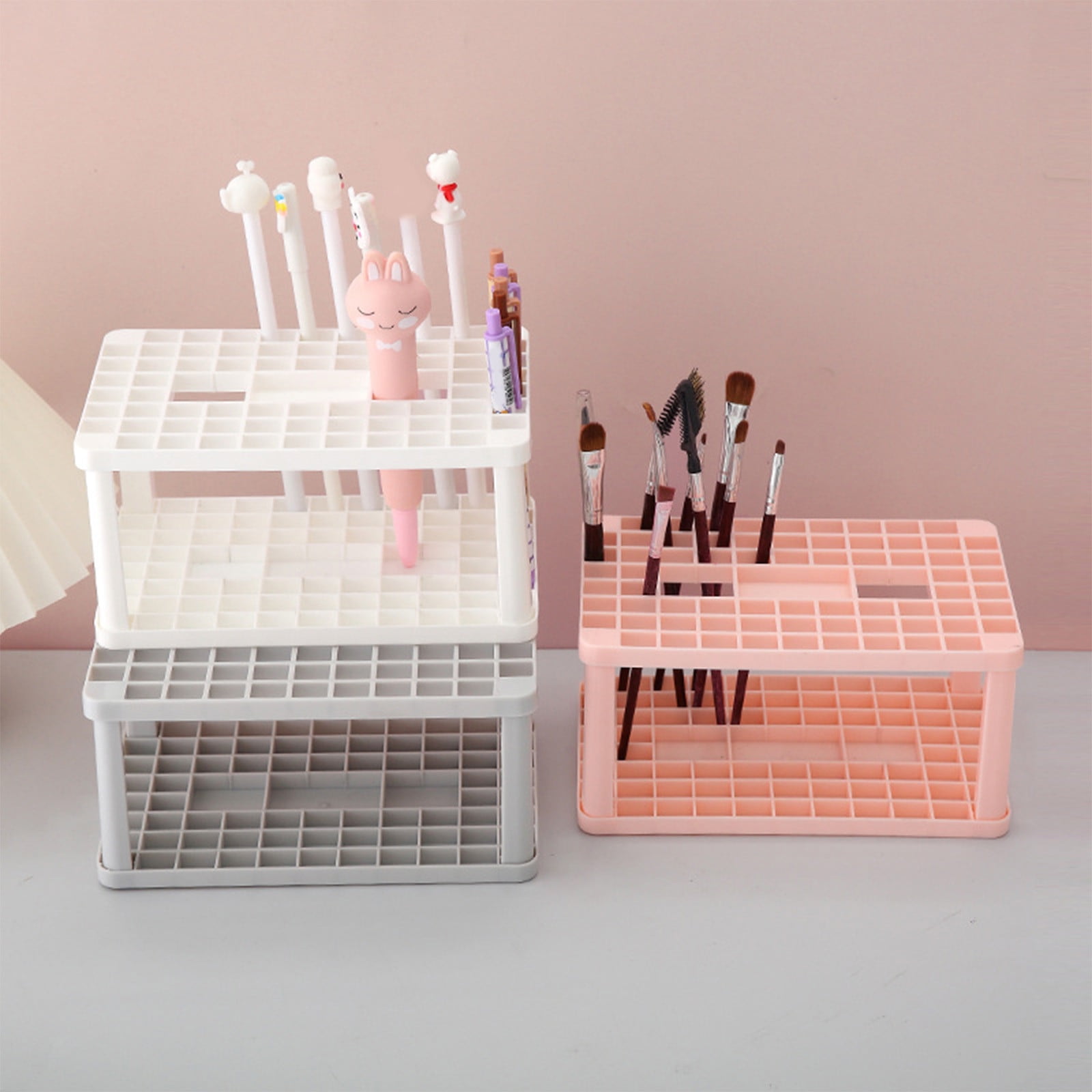 Nsxcdh Savings 72-Hole Makeup Brush Drying Rack Small Compact Cosmetic ...