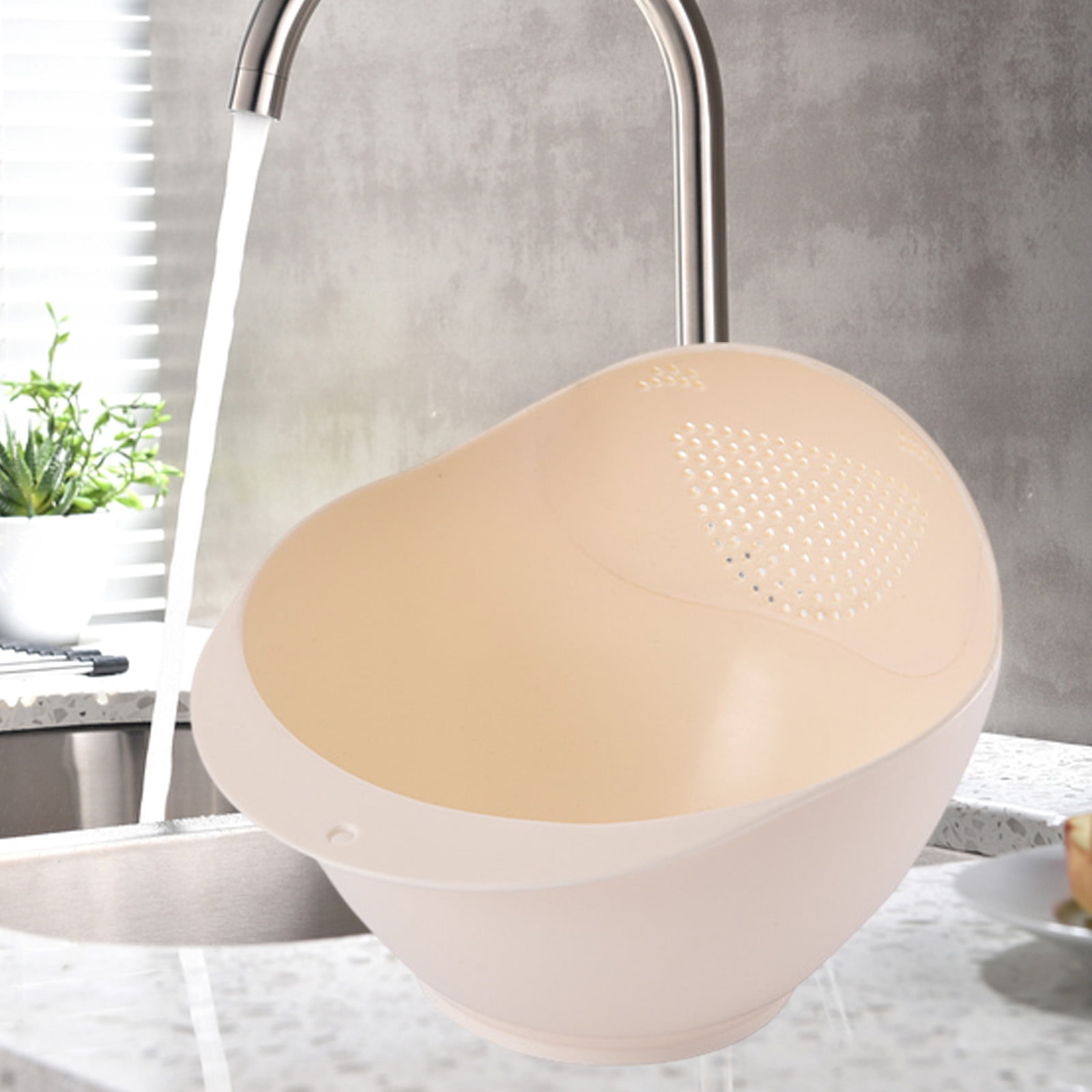 Nsxcdh Savings Double Drain Sink Basket Large Plastic Kitchen Strainer ...