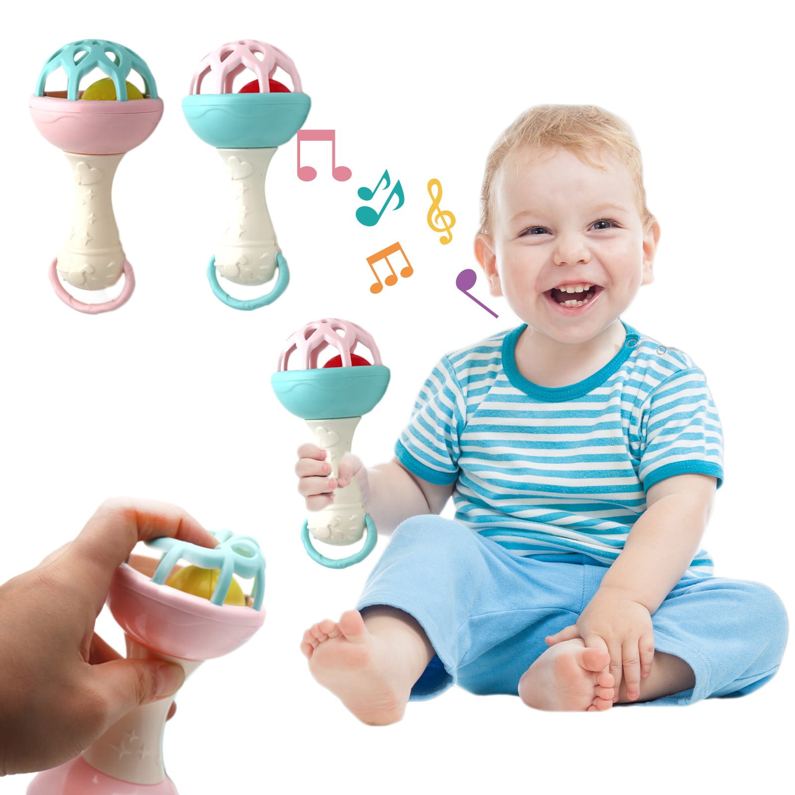 Nsxcdh Savings Newborn Baby Rattle Toy for Boys and Girls, Soft ...