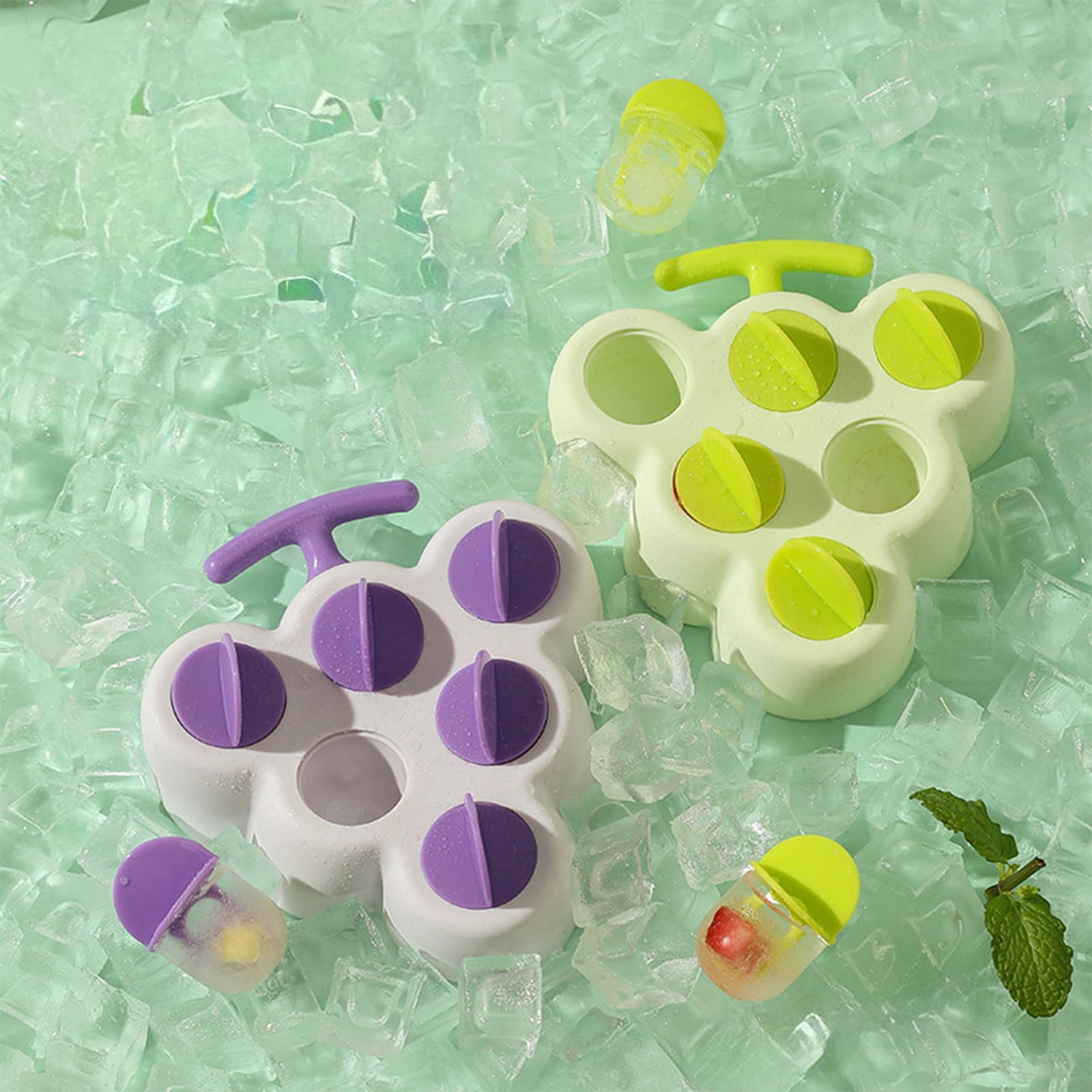 Nsxcdh Savings Popsicle Molds Set Easy-Release Ice Lolly Maker Plastic ...