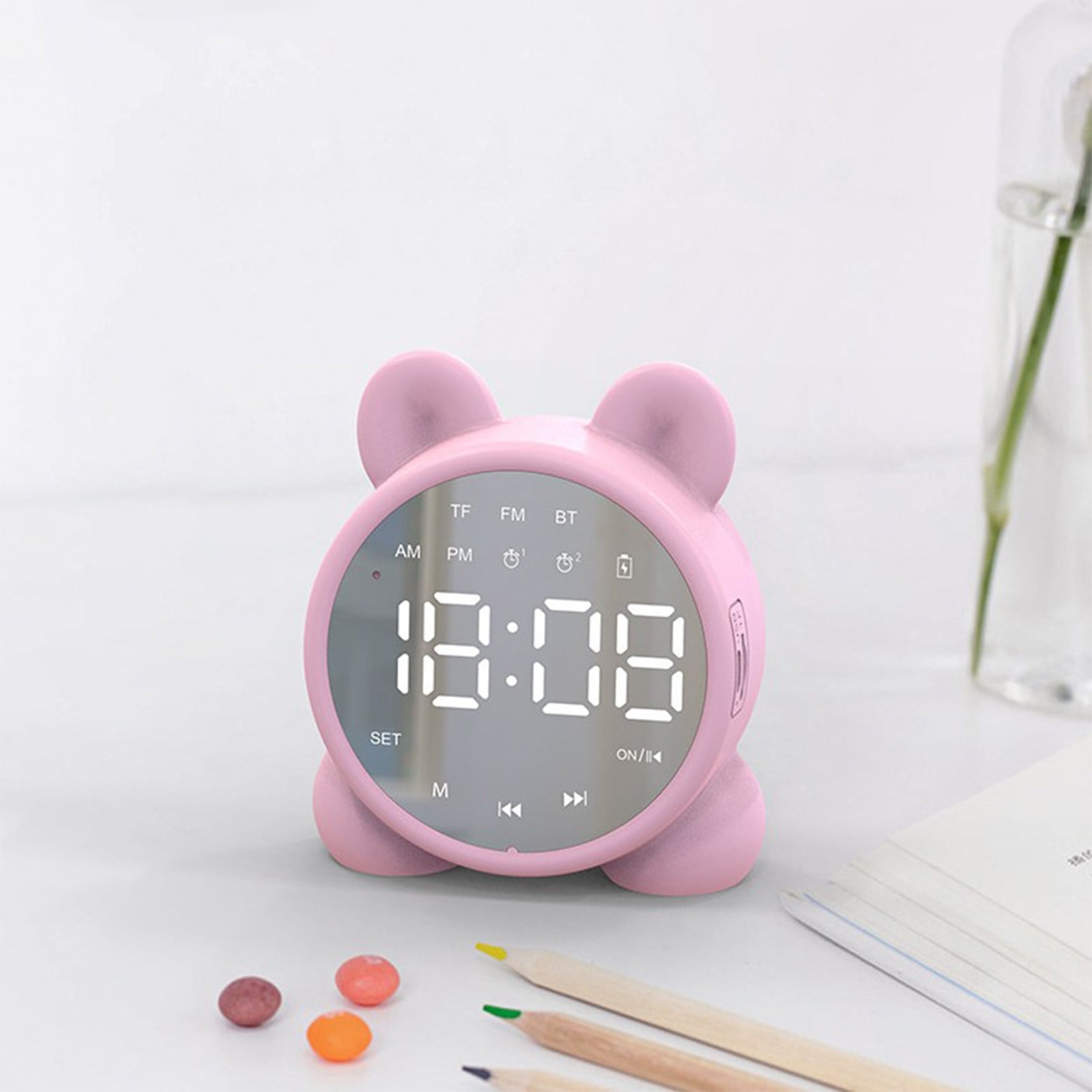 Nsxcdh Savings Wireless Bluetooth Alarm Clock Speaker Desktop Mini ...