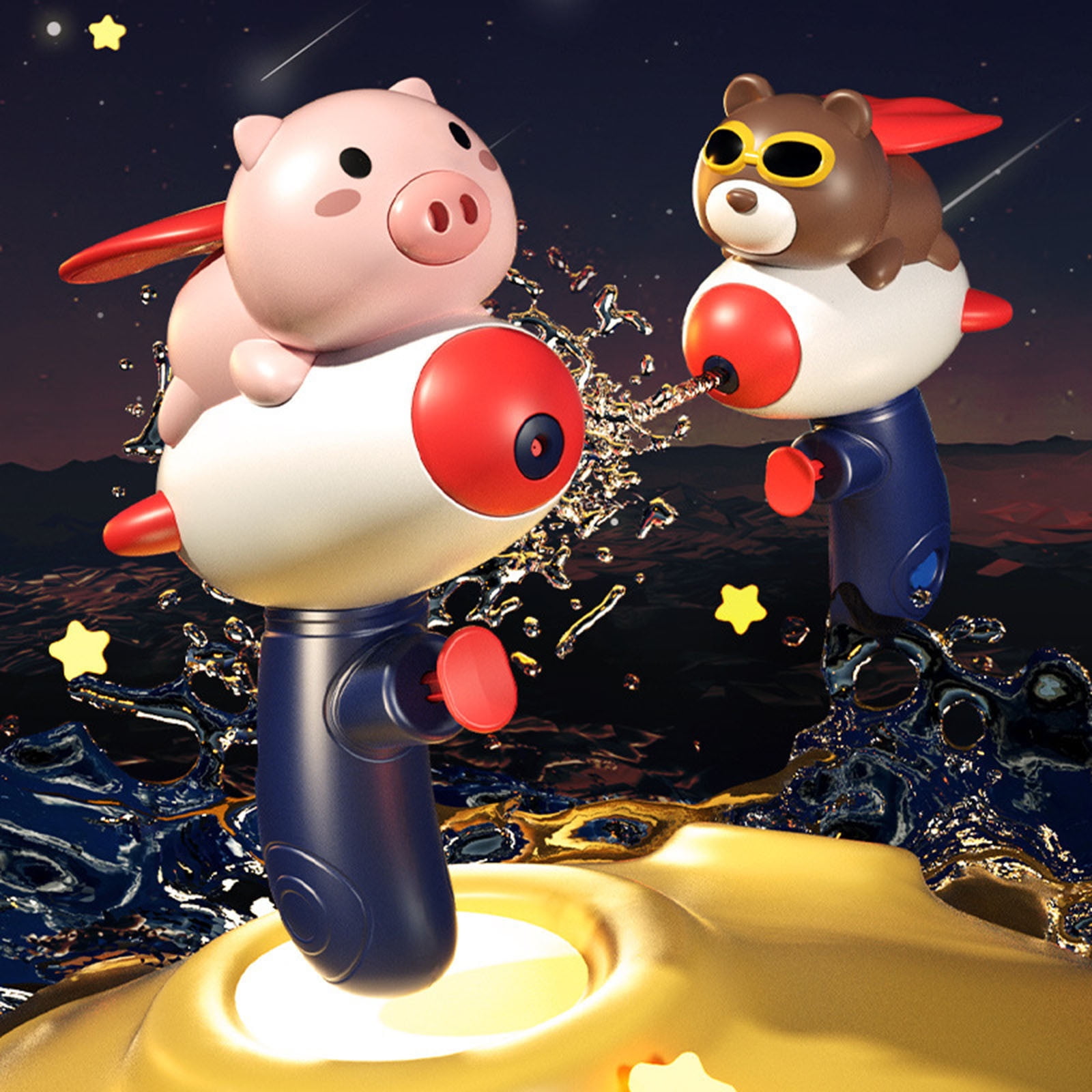 Nsxcdh Sensory Toys for Early Learning Children's Toy Little Pig Bear Water Splashing Beach Boys ...