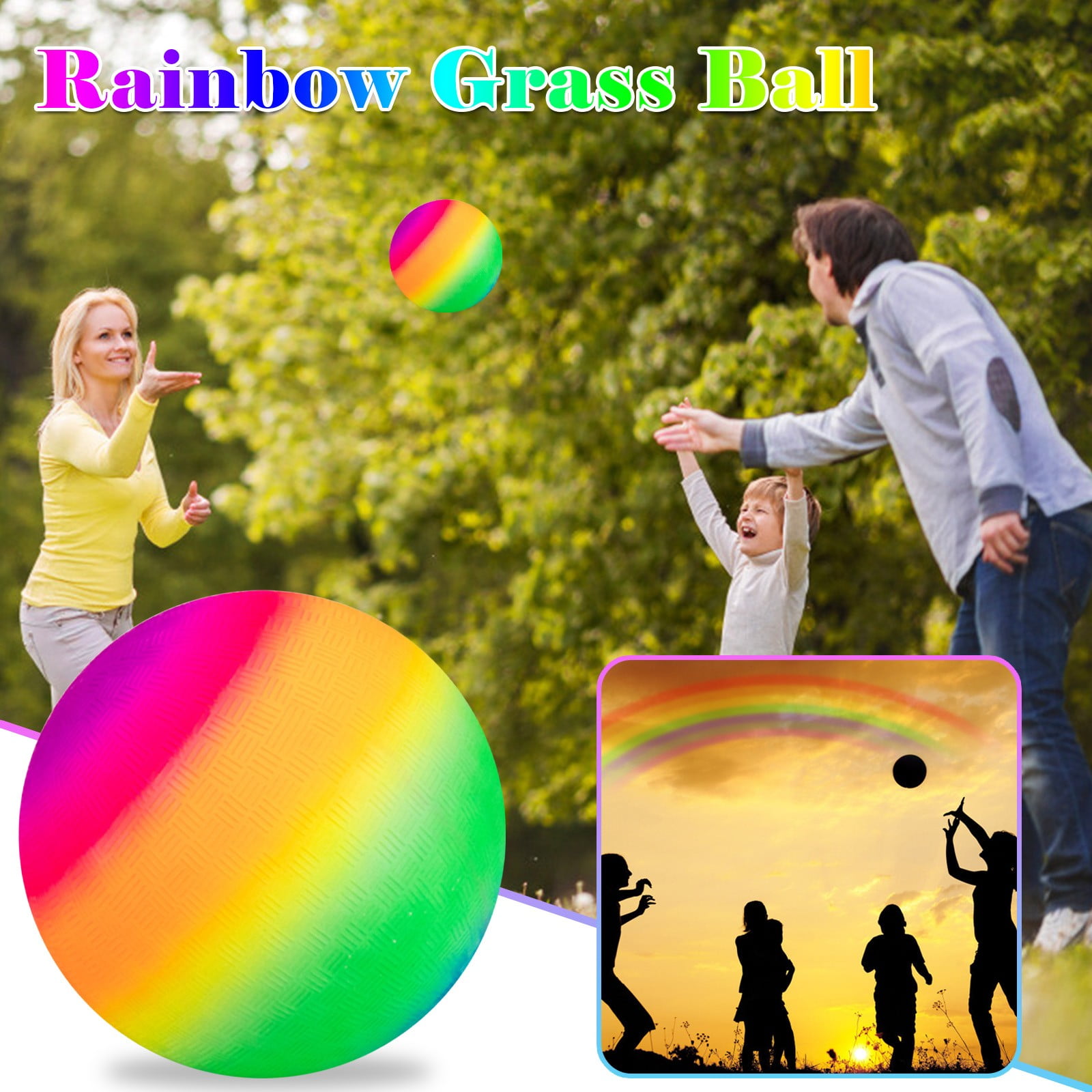 Nsxcdh Sensory Toys for Early Learning Inflatable Playground Balls 8.5 ...