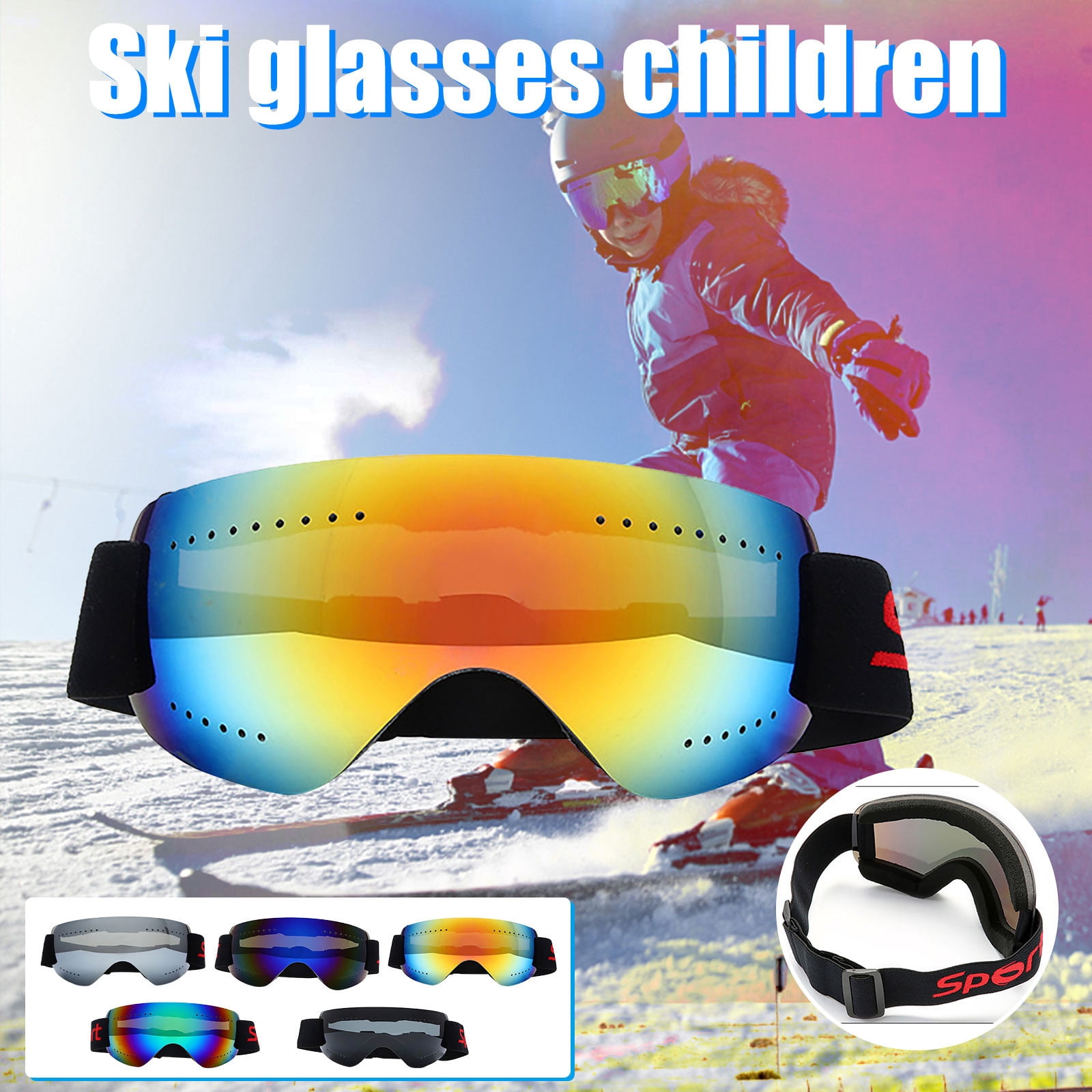 Nsxcdh Ski Goggles UV Protection Double Layer Anti Fog,Helmet ...