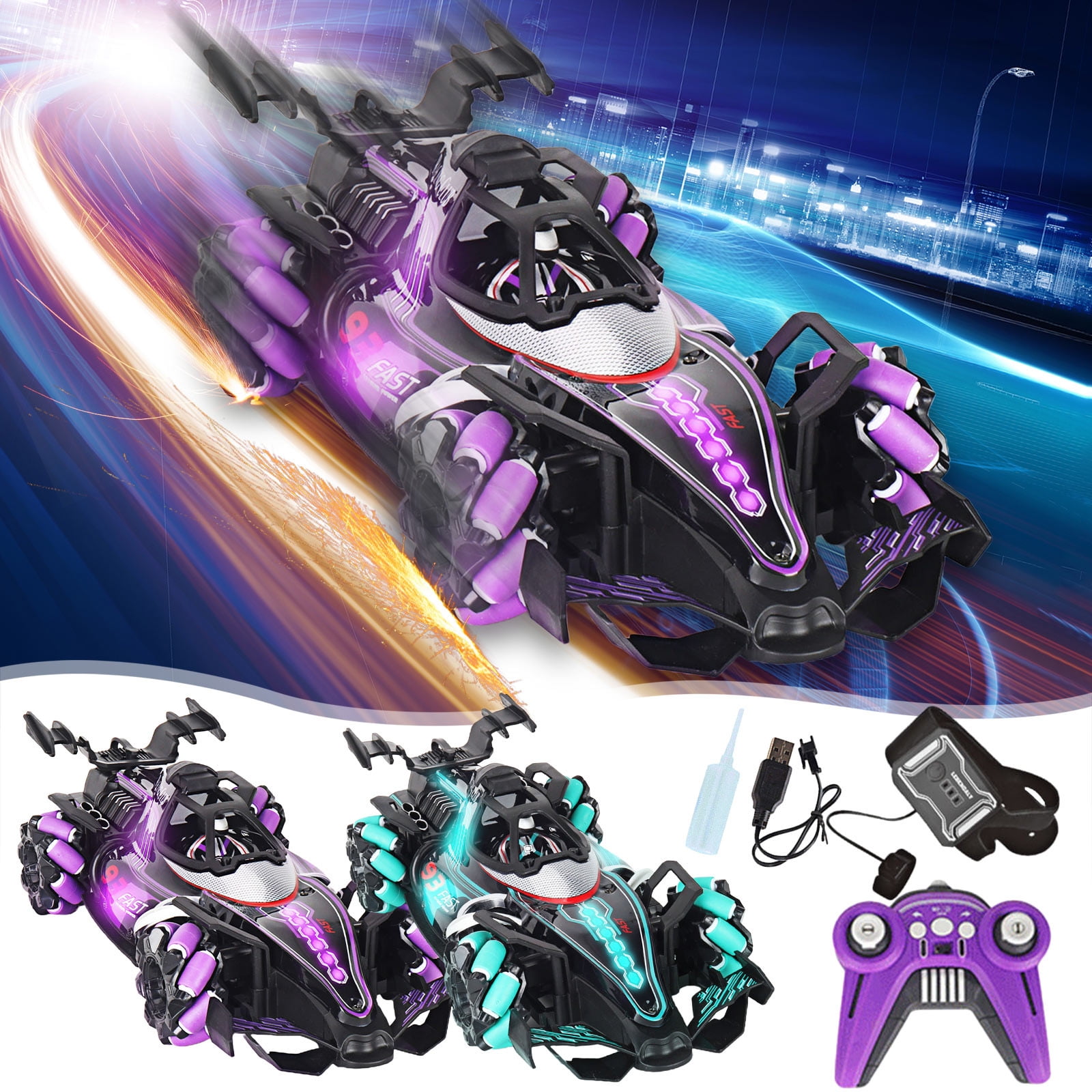 Nsxcdh Stem Building Toys for Kids Children Remote Control Stunt Racing ...