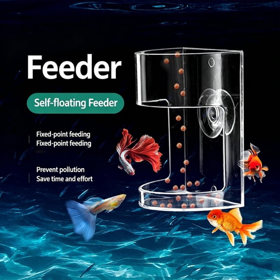 Nsxcdh Suction Cup Fish Tank Feeder Aquarium Feeding Tool Fixed Mount ...