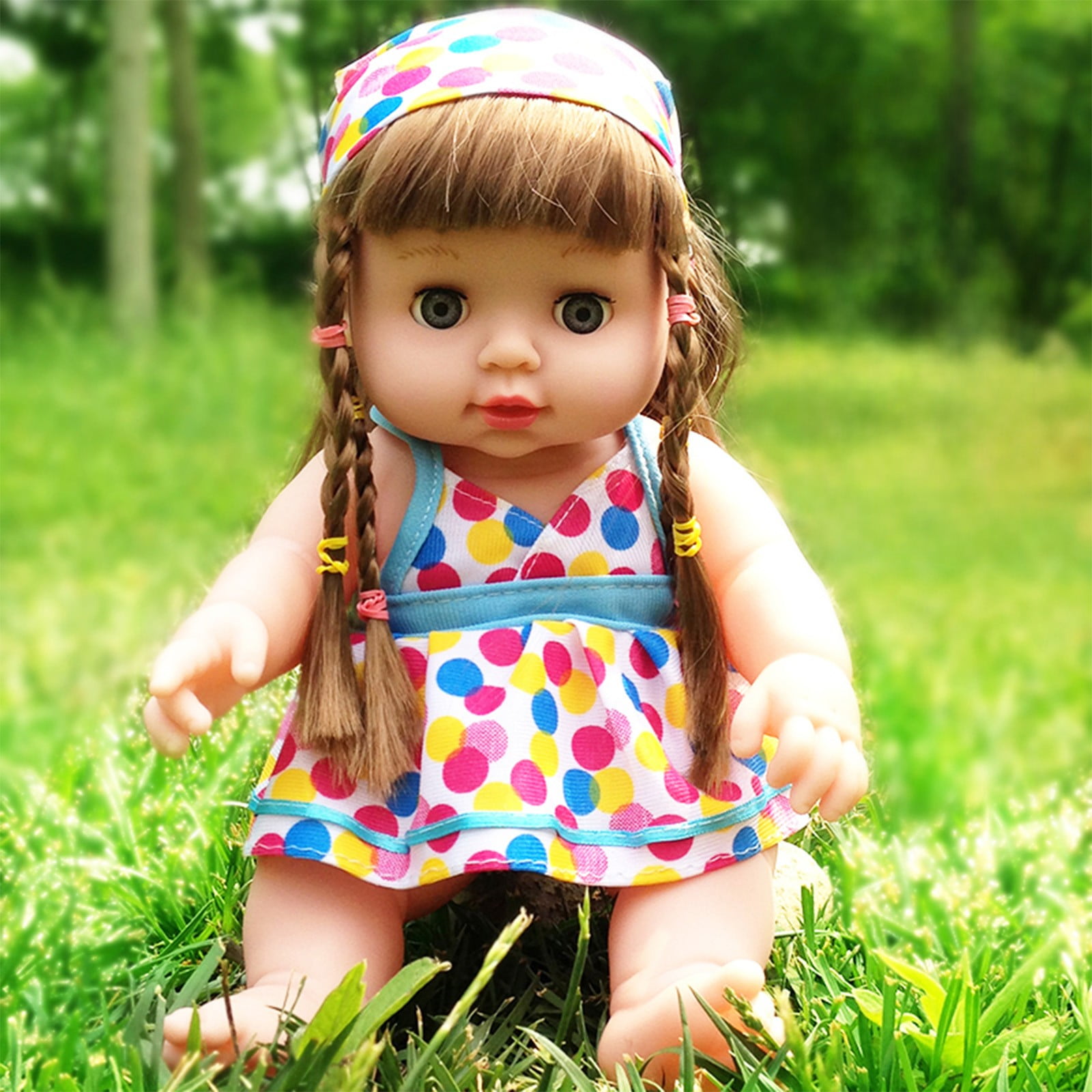 Nsxcdh Talking Blinking Vinyl Doll 11Inch Realistic Baby Toy with Voice ...