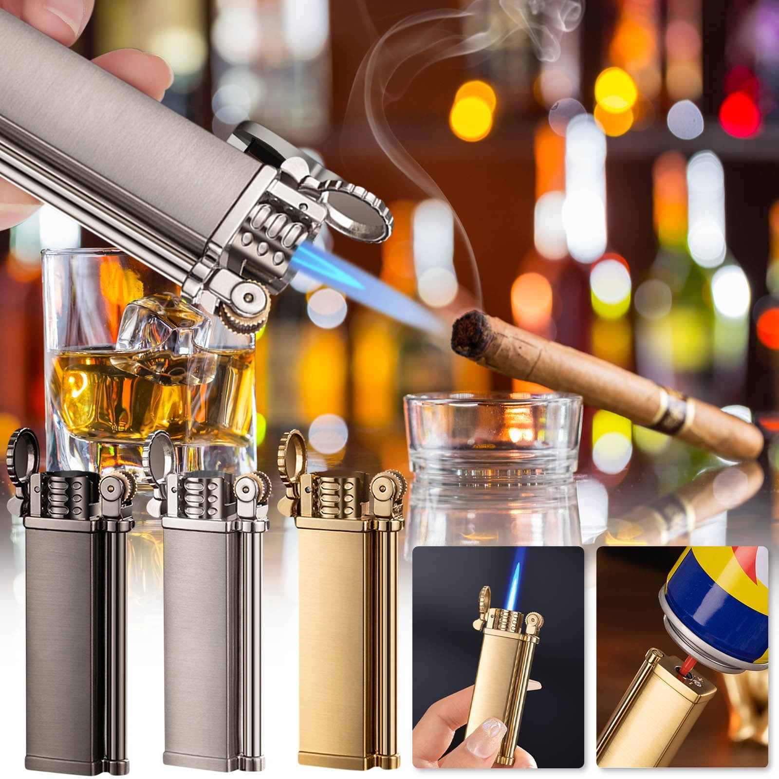Nsxcdh Torch Lighter Windproof Refillable Butane Not Included ...