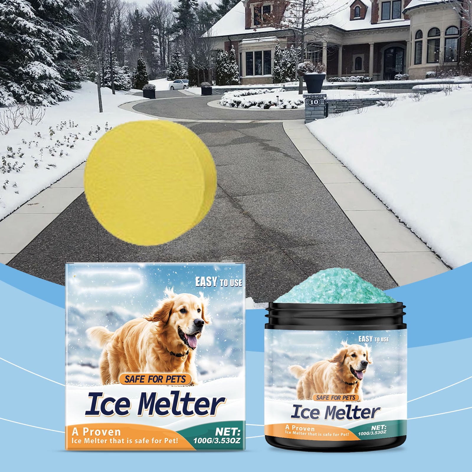 Nsxcdh Winter Safety Ice Melt Pet Friendly Deicing Salt Alternative ...
