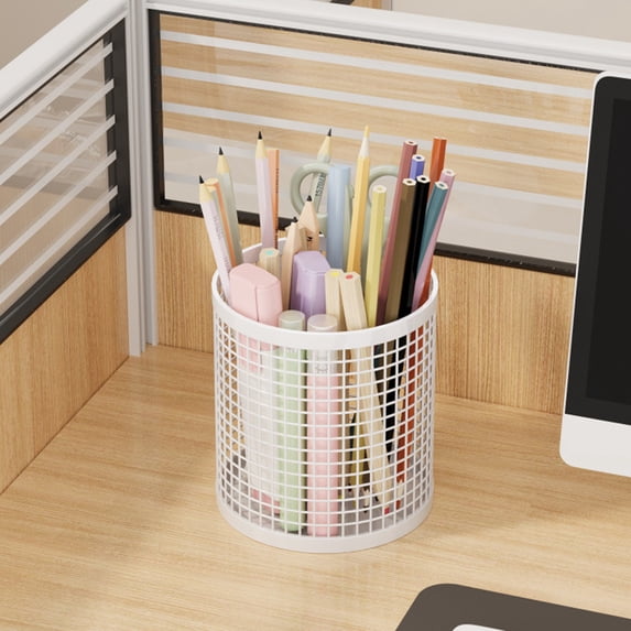 Nsxcdh Wrought Iron Office Desktop Pen Holder Multi Compartment Storage ...
