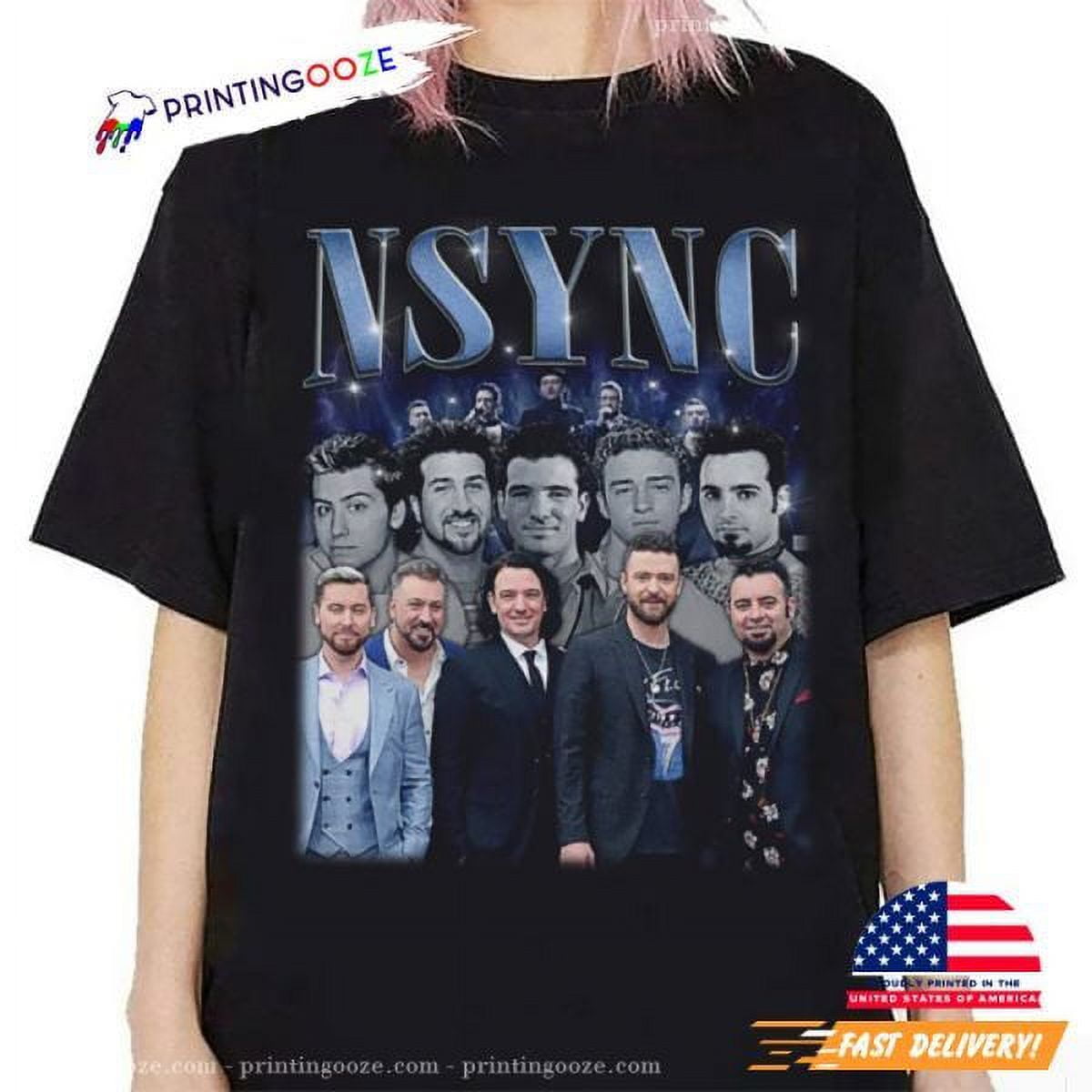 Nsync 90s Music Band Black Shirt - Walmart.com