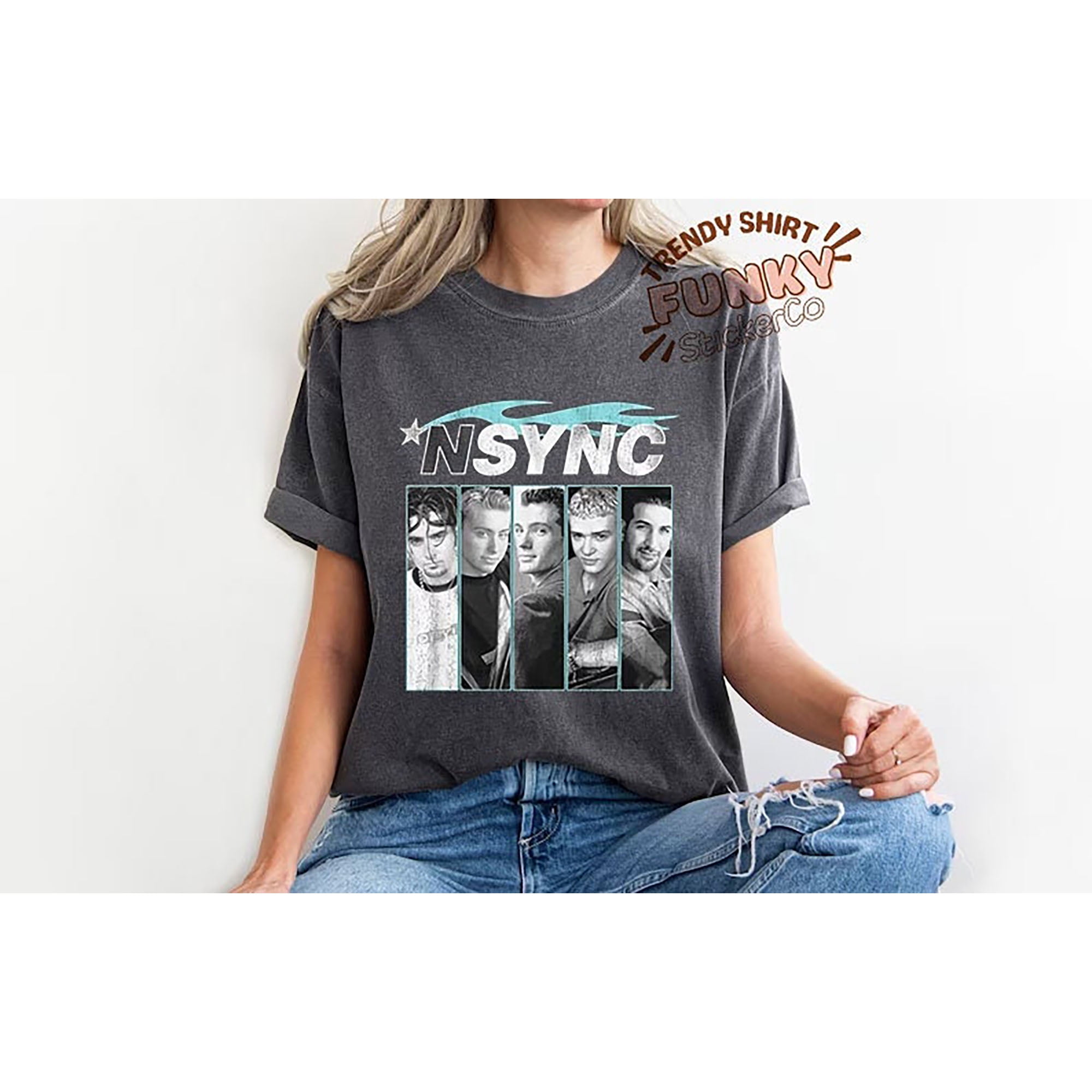 Nsync Boy Band Retro Unisex Classic 2D T-Shirt - Vintage 1999 Tour ...