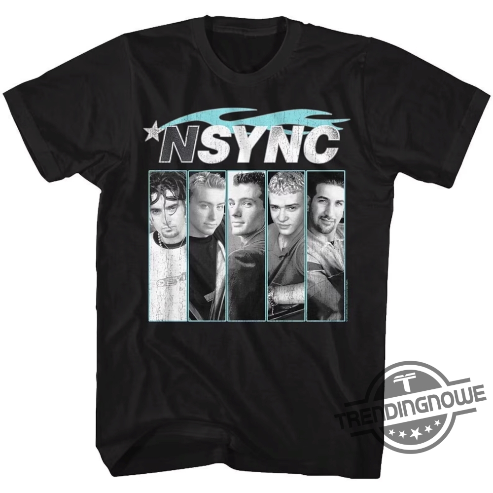 Nsync Shirt Nsync Blue Flame Logo Black Shirt Nsync Sweatshirt Nsync ...