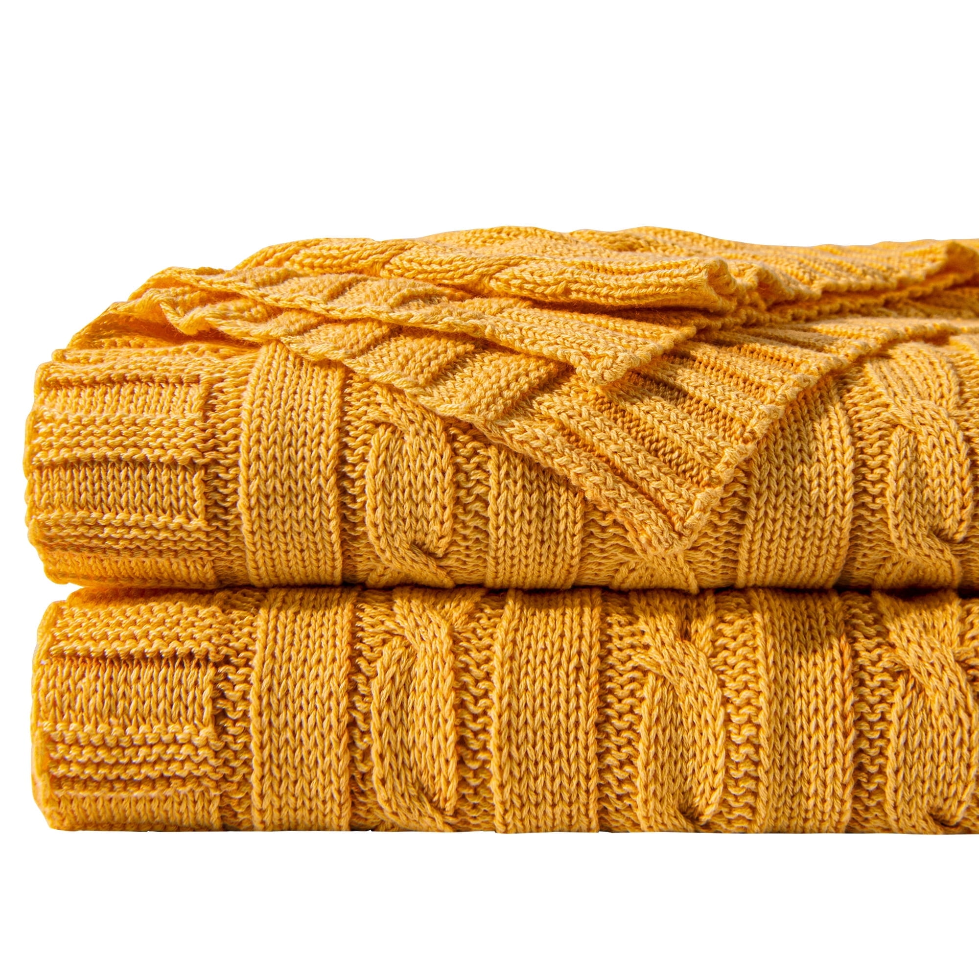 NT Bay, Throw Blanket, 51"x67", Cable Knit Super Soft Cotton - Walmart.com