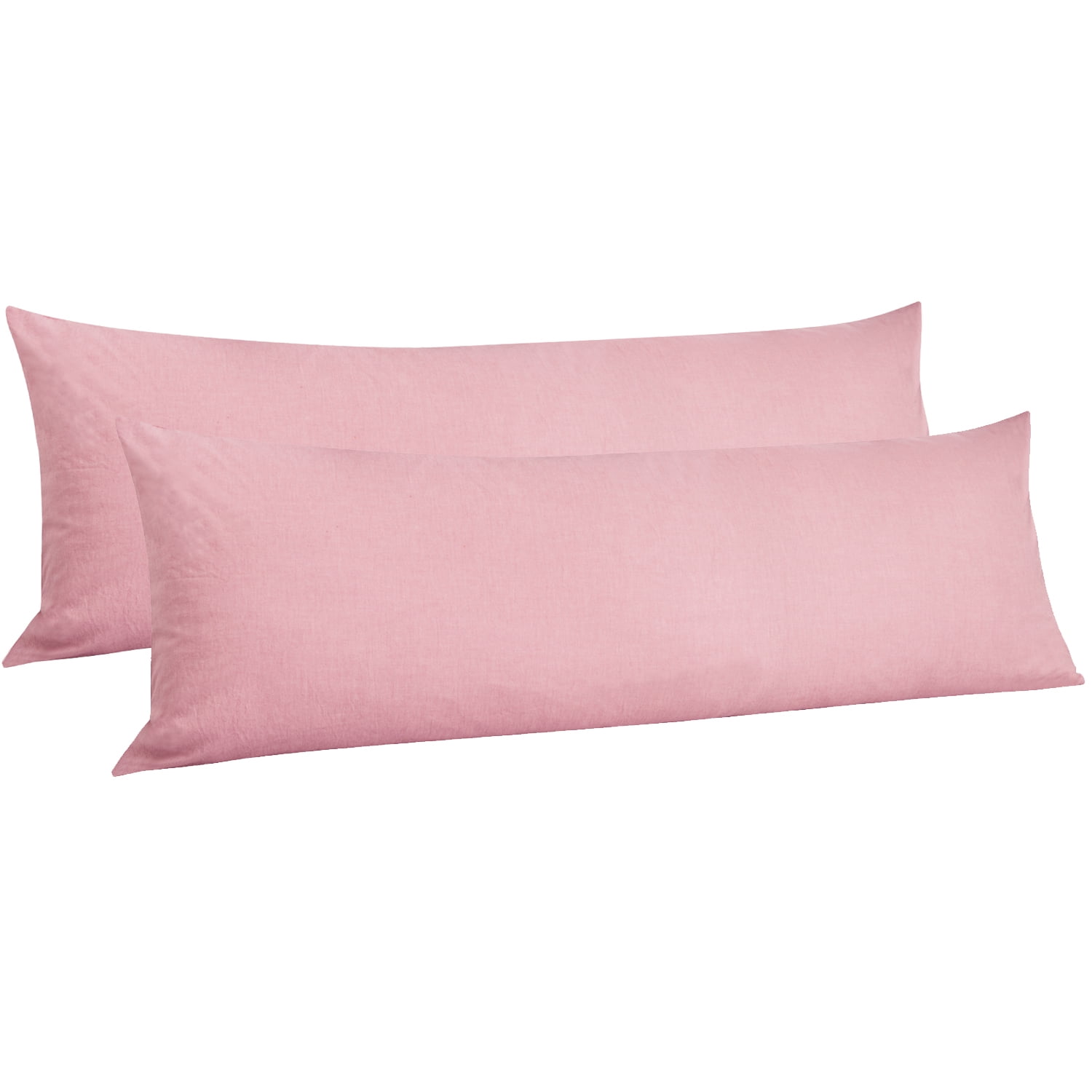 Ntbay 2 Pack Breathable Washed Cotton Body Pillowcases with Envelope ...