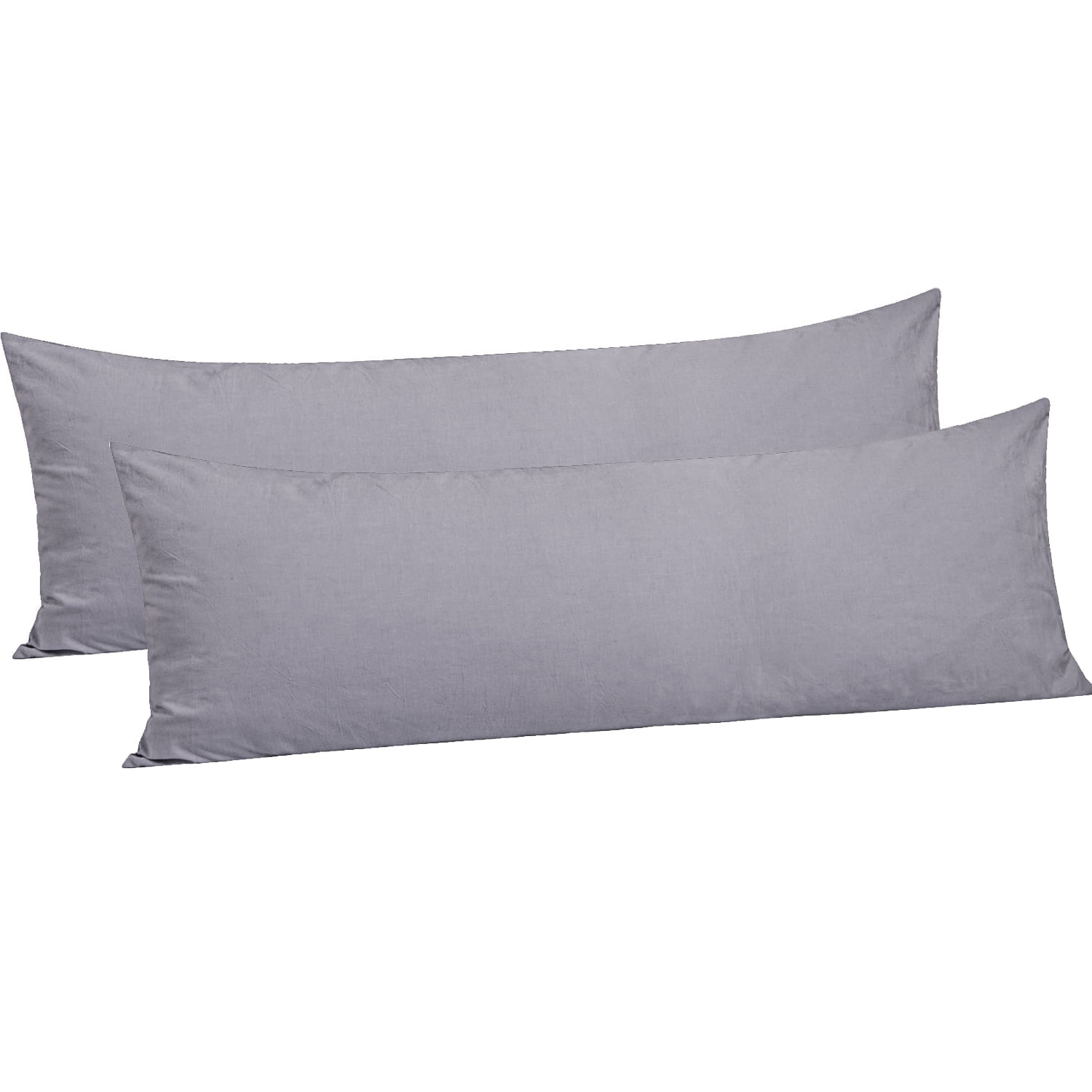 Ntbay 2 Pack Breathable Washed Cotton Body Pillowcases with Envelope ...