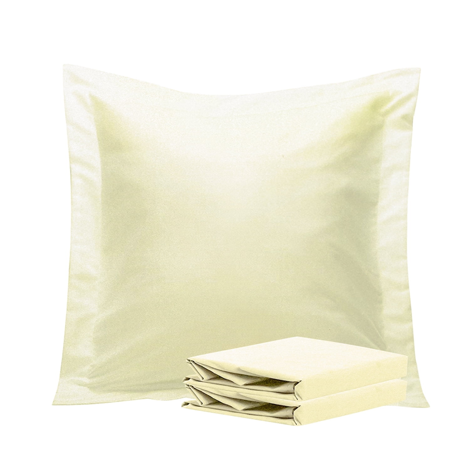 Ntbay 2 Pack Double Brushed Microfiber Euro Pillow Shams, Super Soft ...