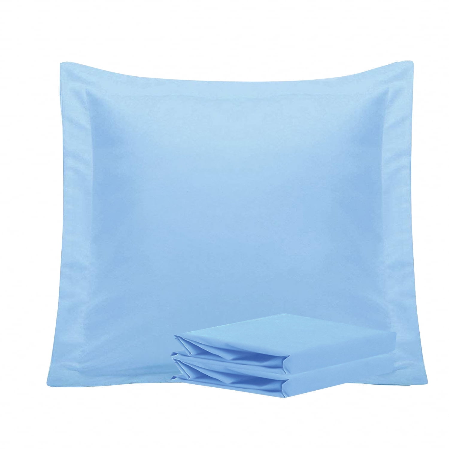 Ntbay 2 Pack Double Brushed Microfiber Euro Pillow Shams, Super Soft ...