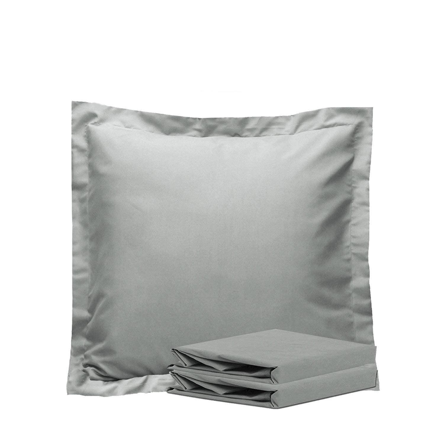 Ntbay 2 Pack Double Brushed Microfiber Euro Pillow Shams, Super Soft ...