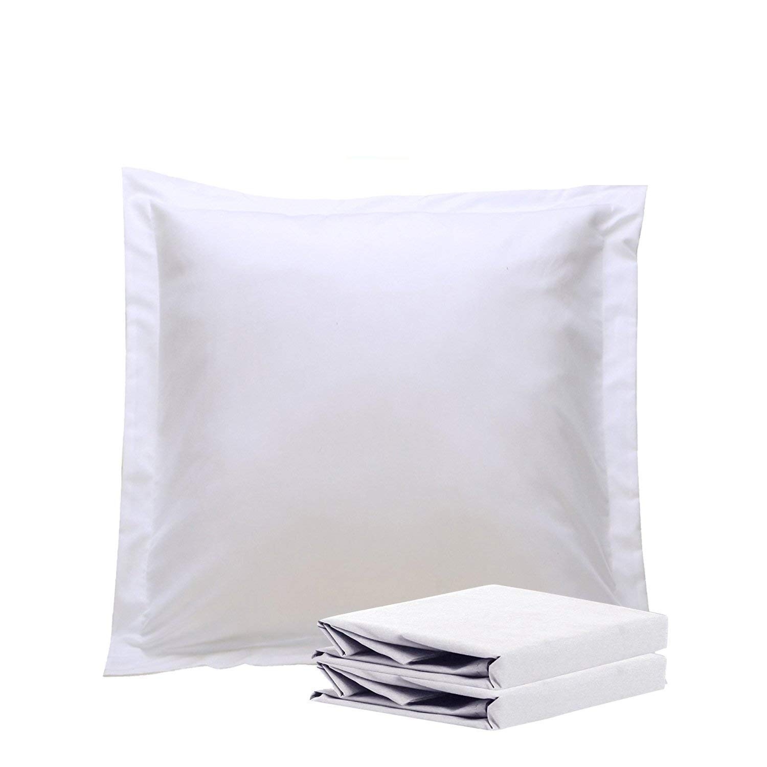 MarCielo 2-Piece Embroidered Pillow Shams, King Decorative Microfiber ...