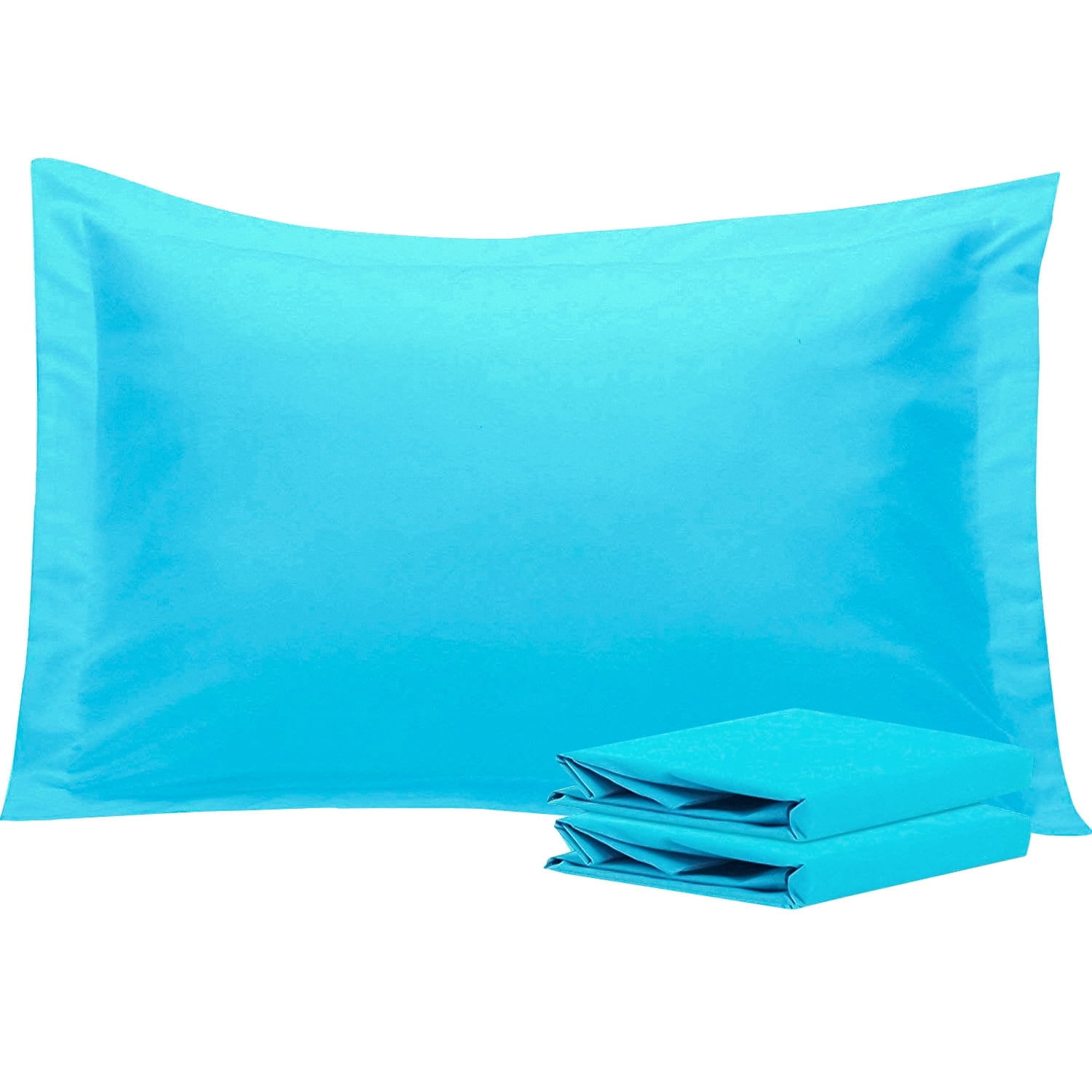 Ntbay 2 Pack Double Brushed Microfiber King Pillow Shams with 2" Flange ...