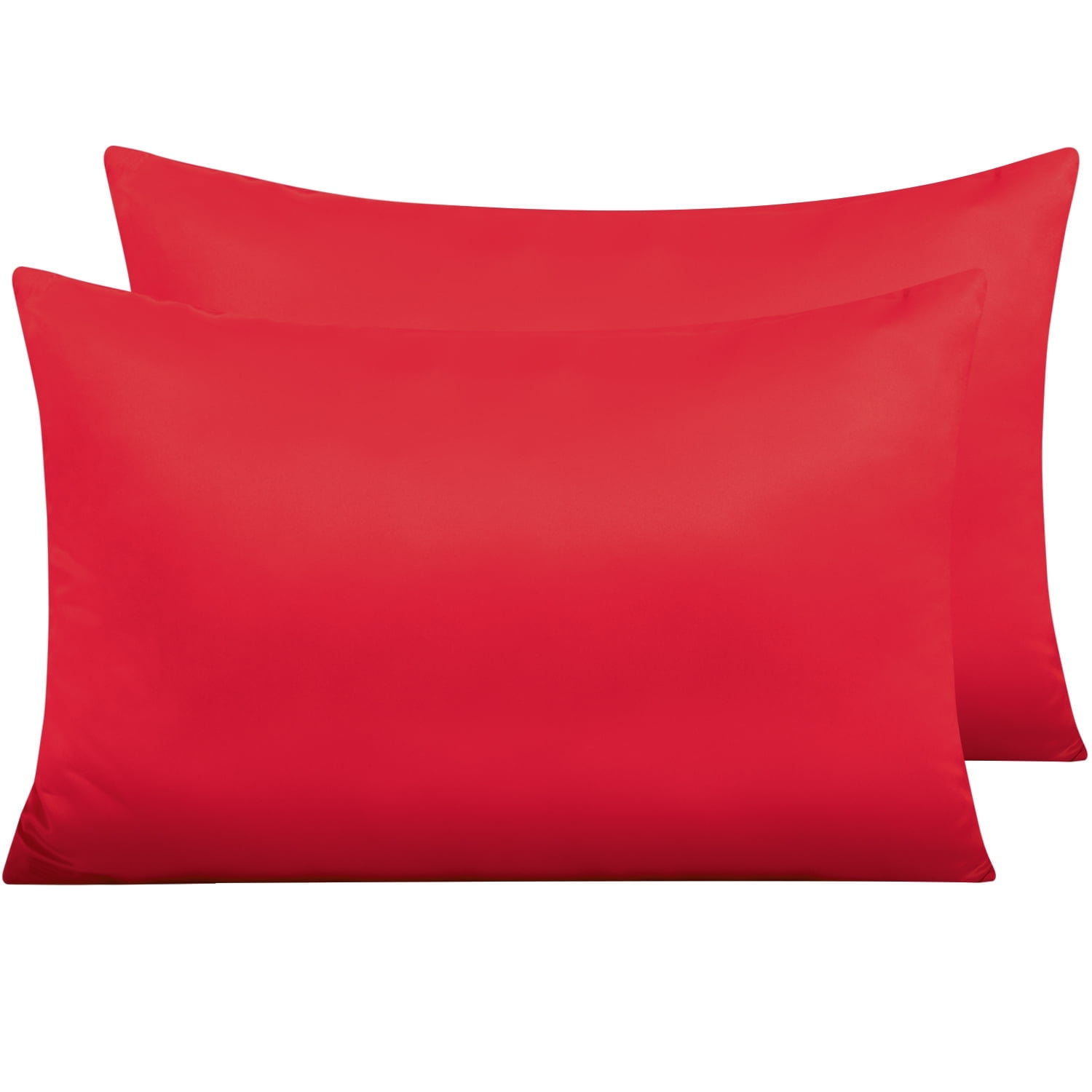 NT Bay, Satin King Pillowcases, 20" x 36", Red Pack of 2 - Walmart.com