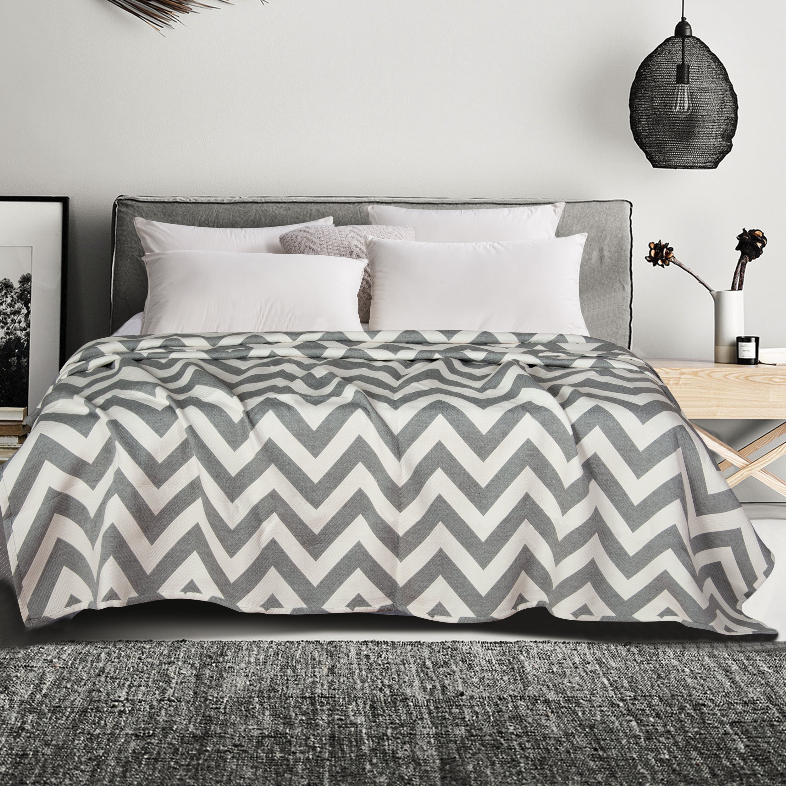 Ntbay 3 Layers Cotton Muslin Twin Bed Blanket, Super Soft Breathable ...