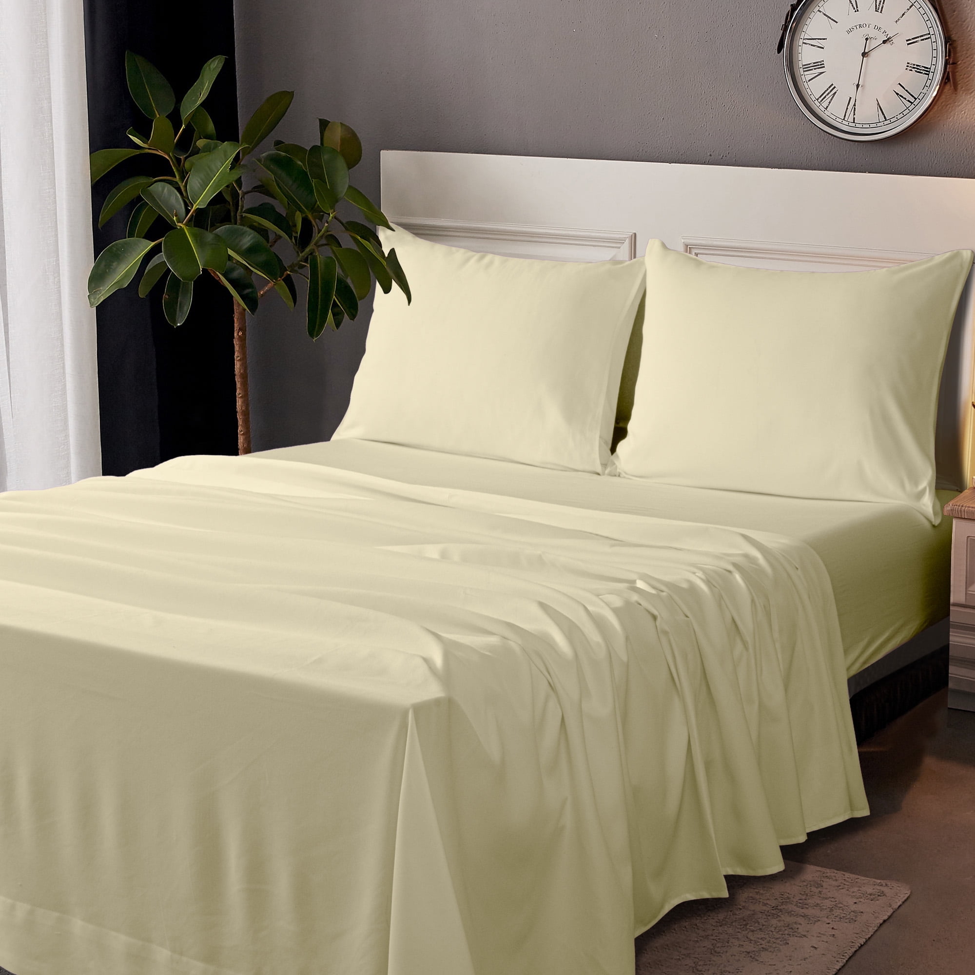 Ntbay California King Size Deep Pocket Microfiber Bed Sheets Set - 4 ...