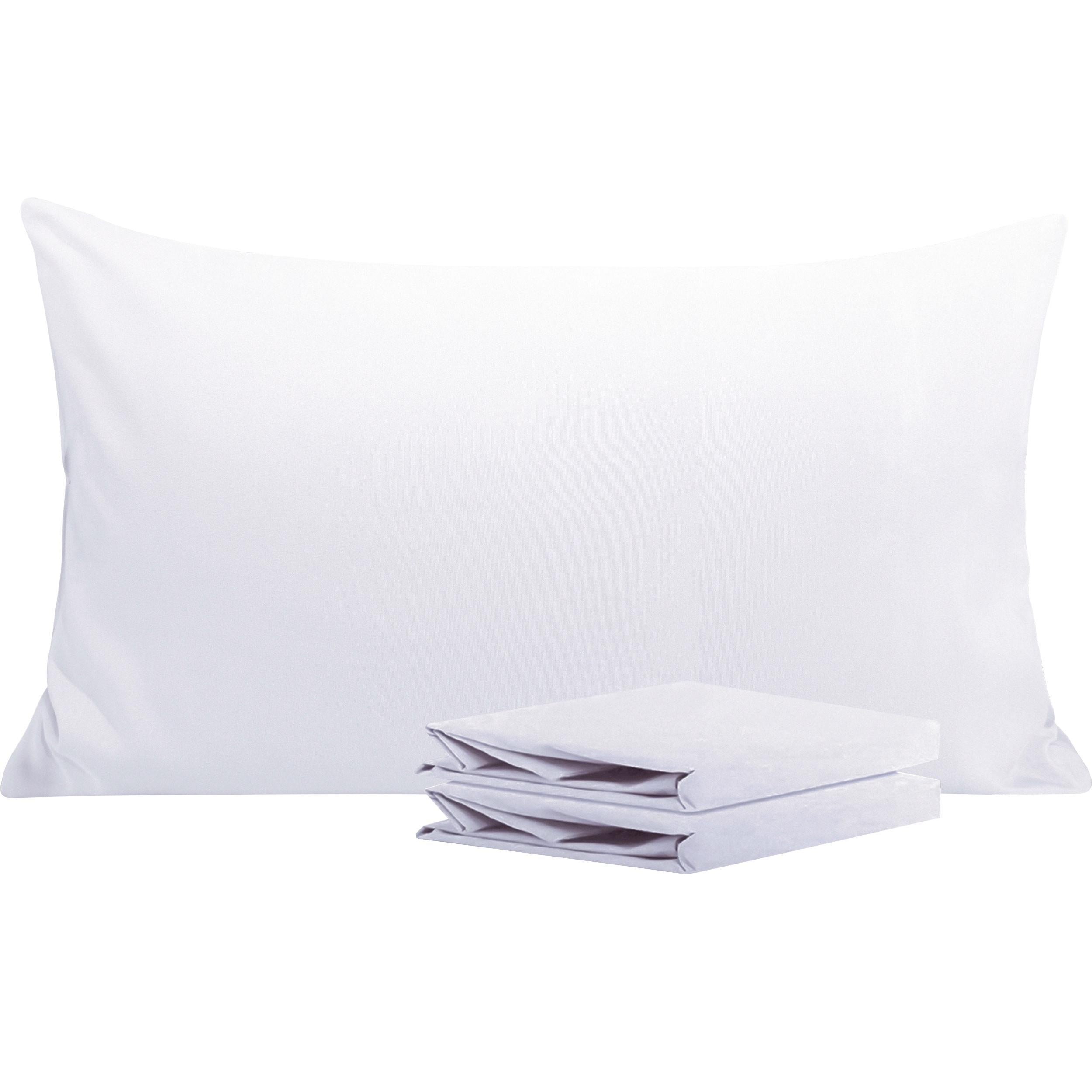 Ntbay Queen Microfiber Pillowcase Set - 2 Pack, White, Envelope Closure ...