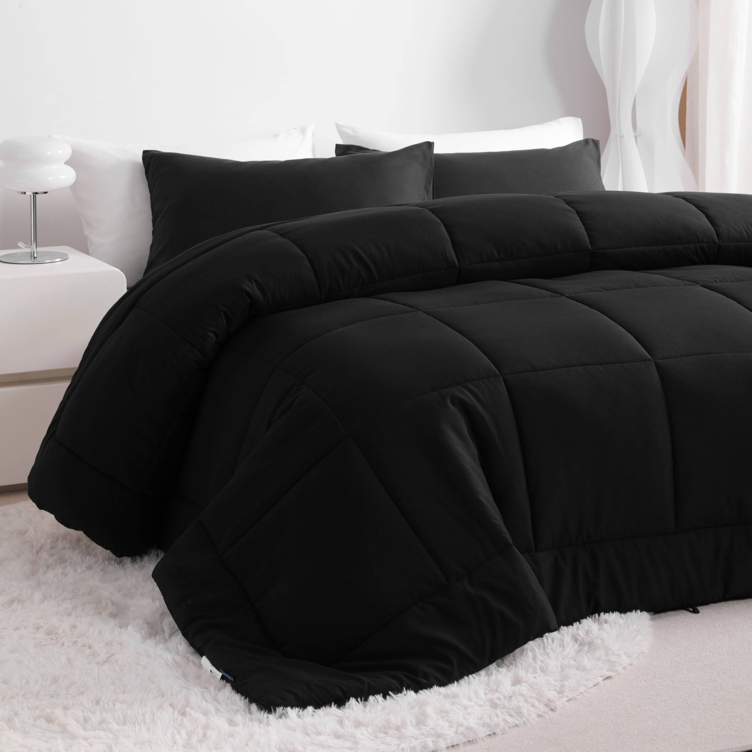 Ntbay Twin Size Soft Down Alternative Comforter, Quilted Duvet Insert ...